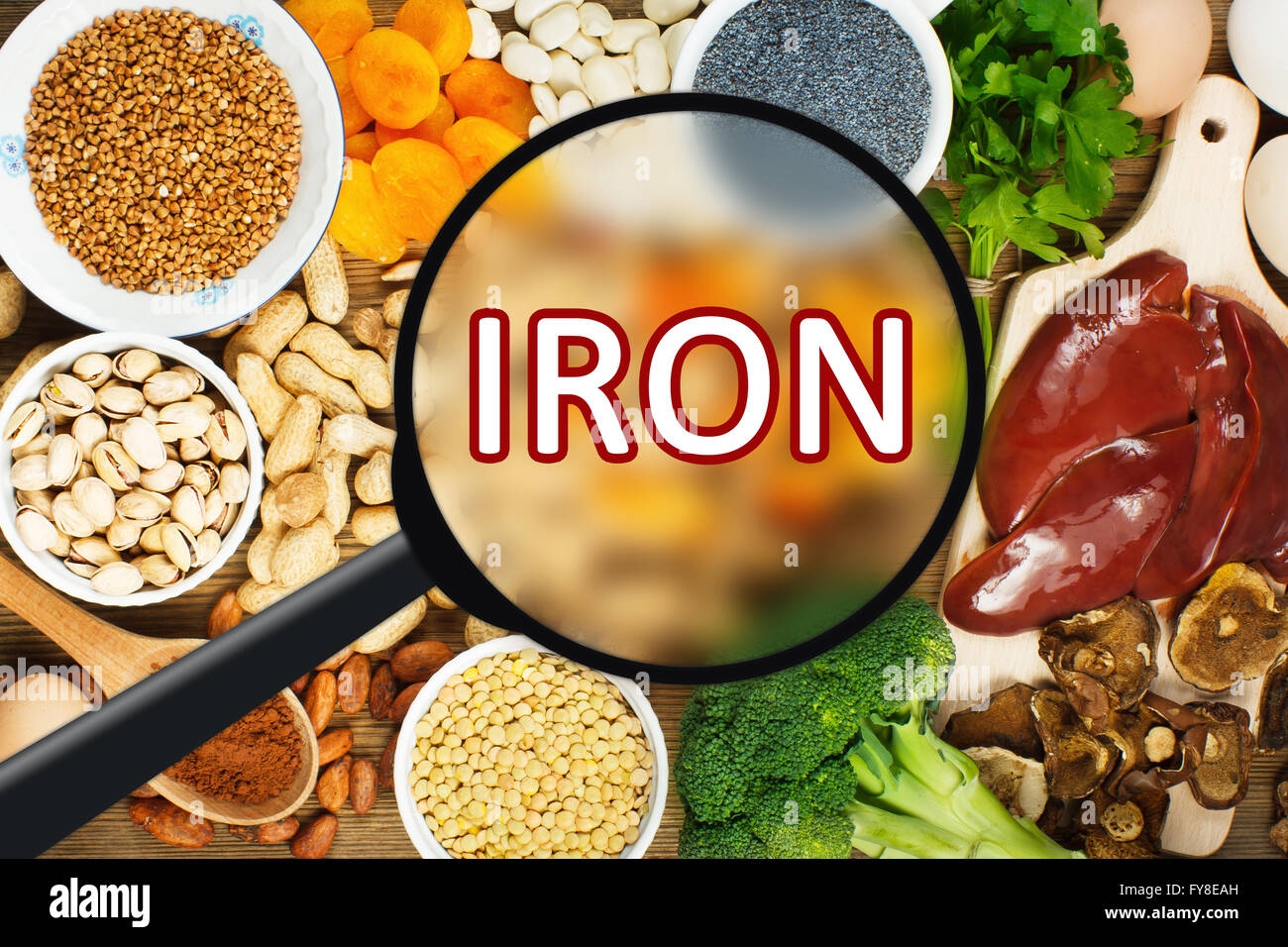 Aliments riches en fer Banque de photographies et d’images à haute ...
