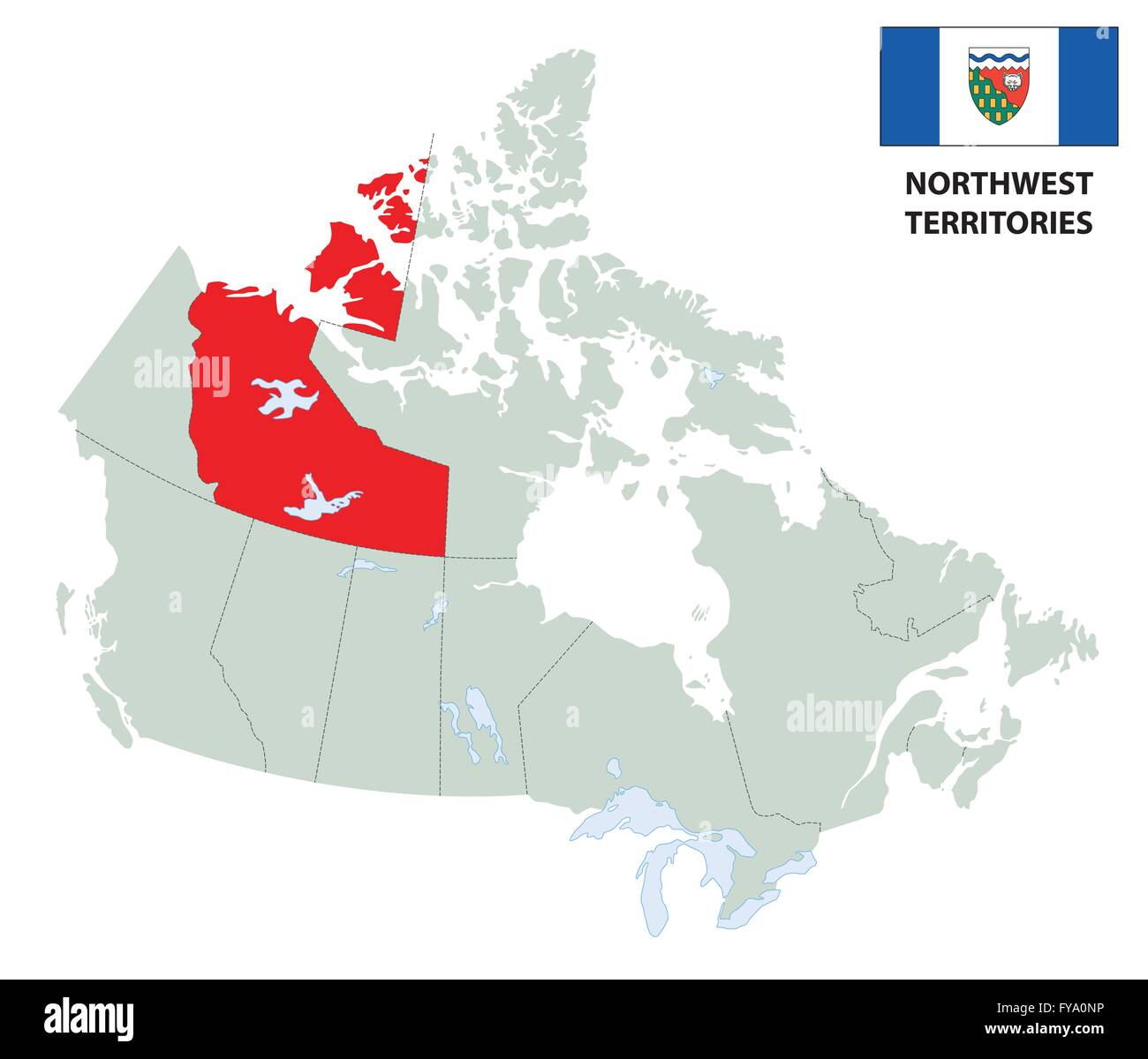 Canada map territories Banque de photographies et d’images à haute ...