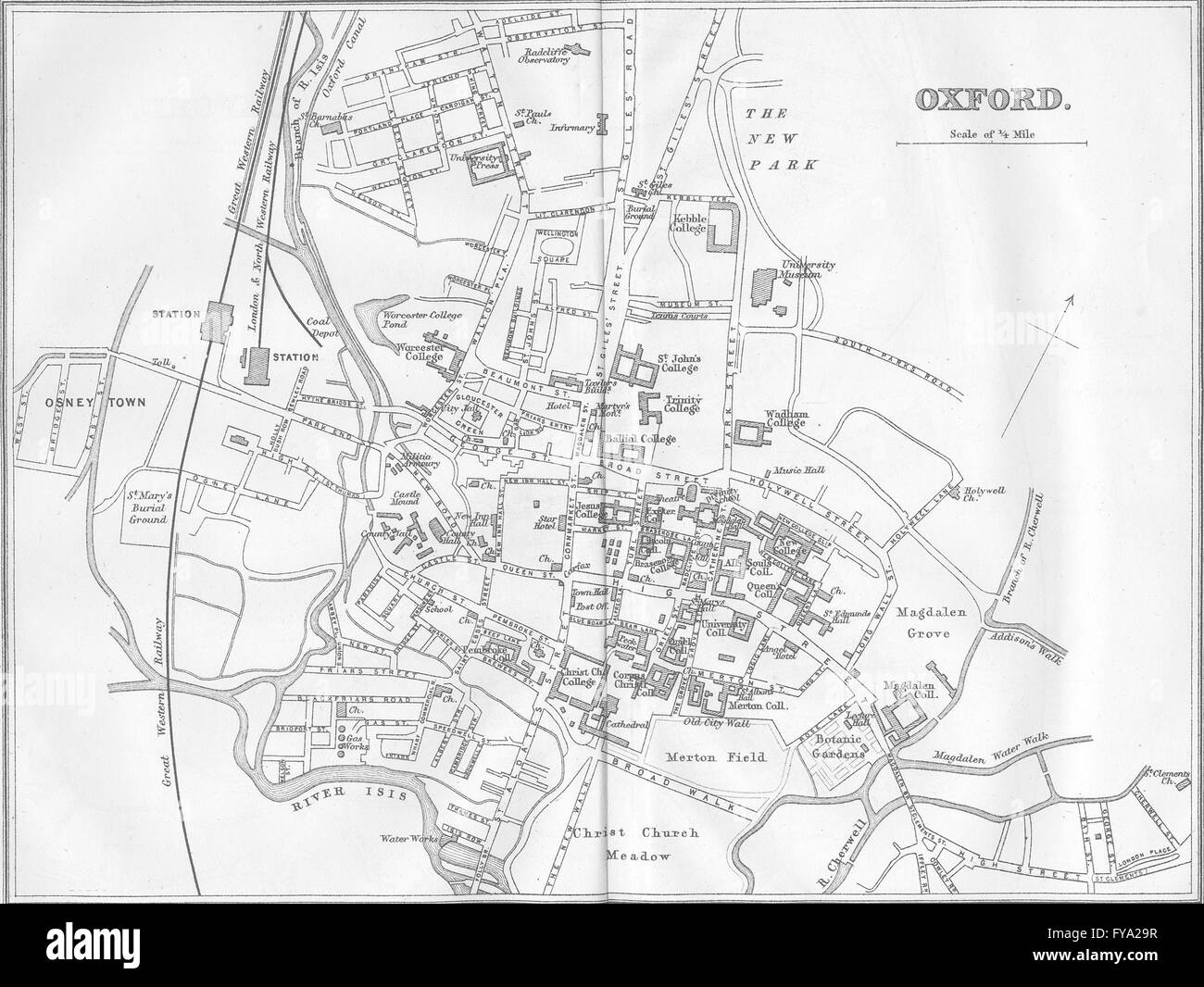 Oxford england map Banque de photographies et d’images à haute ...