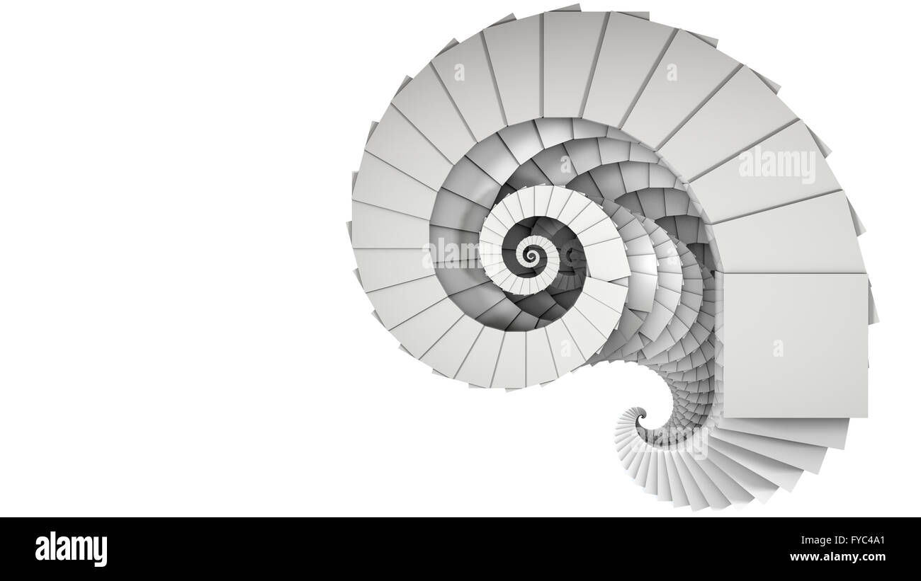 Spirale de fibonacci geometria Banque d'images détourées - Alamy