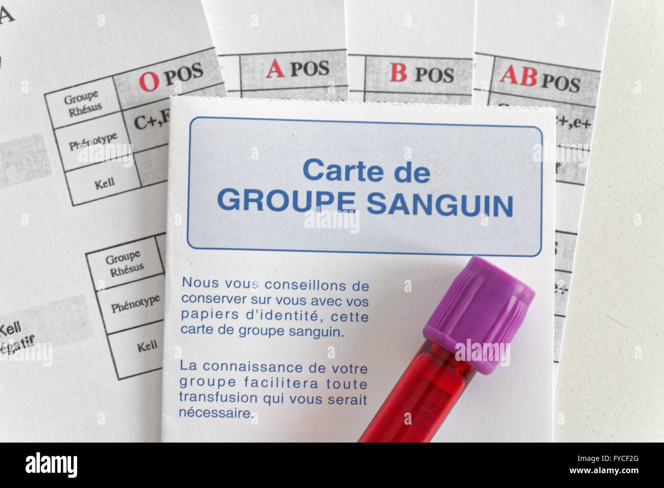 Groupe sanguin rh positif Banque de photographies et d’images à haute ...