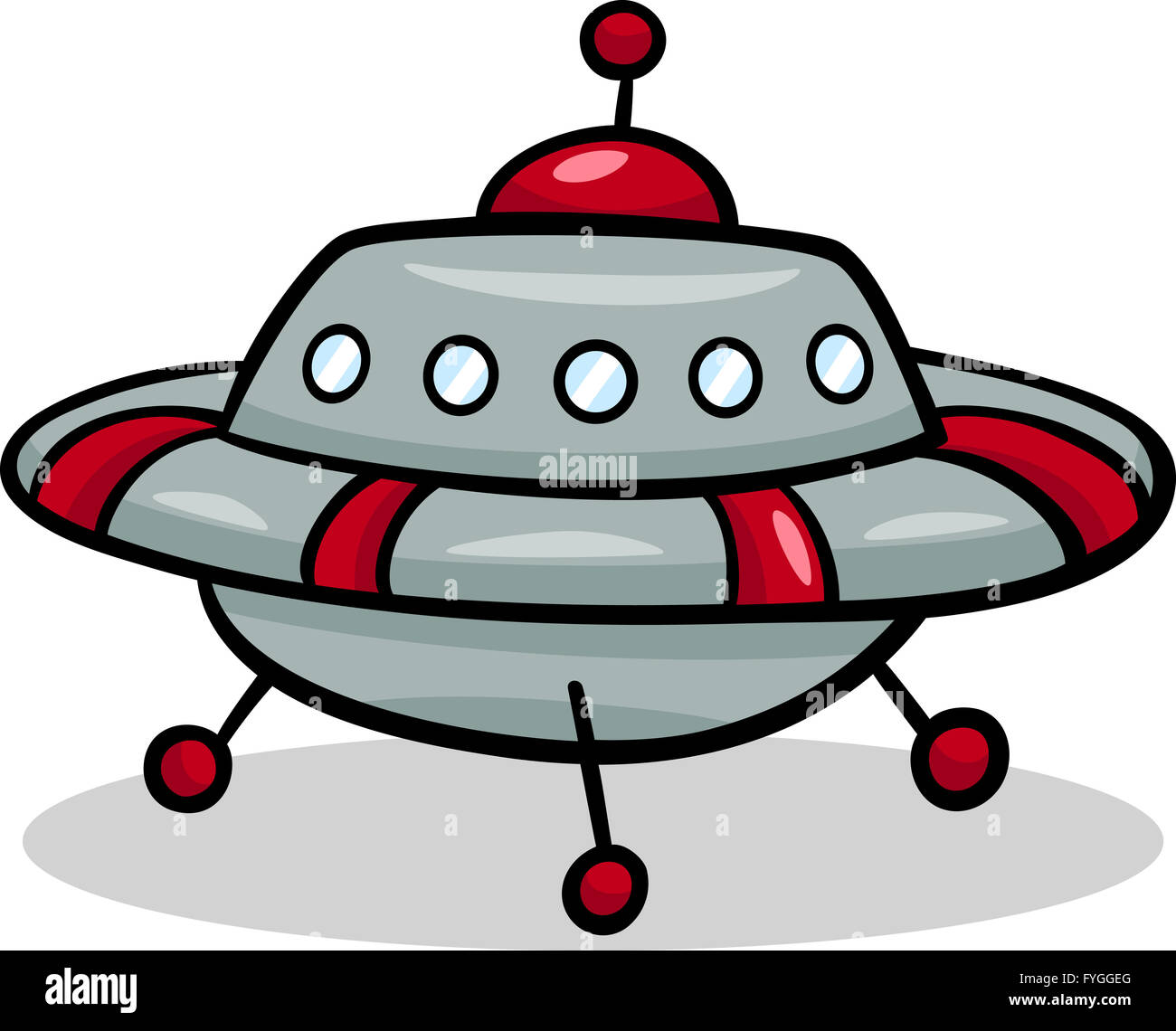 Soucoupe volante ovni cartoon illustration Photo Stock - Alamy