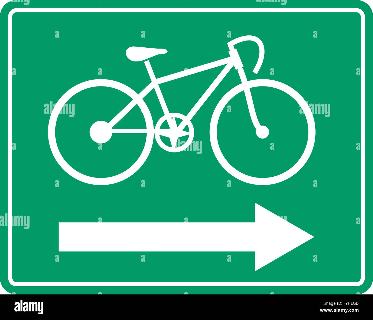 Le symbole de la route vélo Photo Stock - Alamy