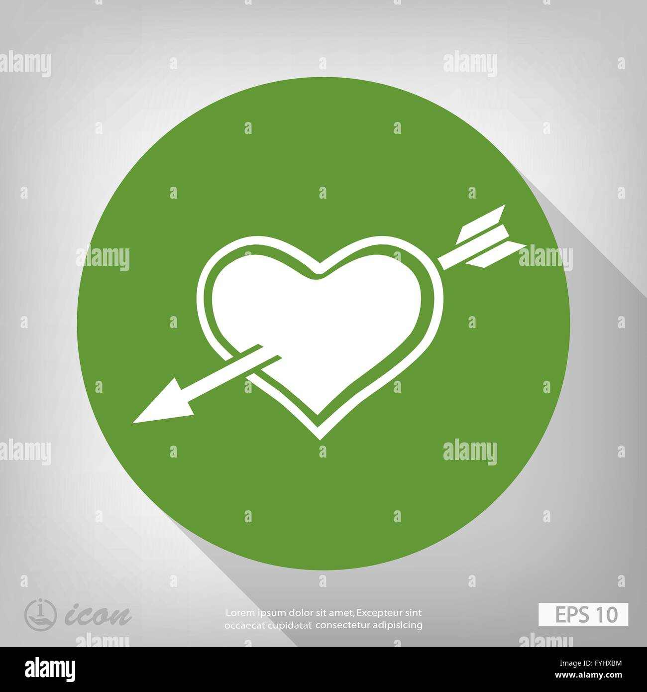 Le pictogramme du coeur et flèche Image Vectorielle Stock - Alamy