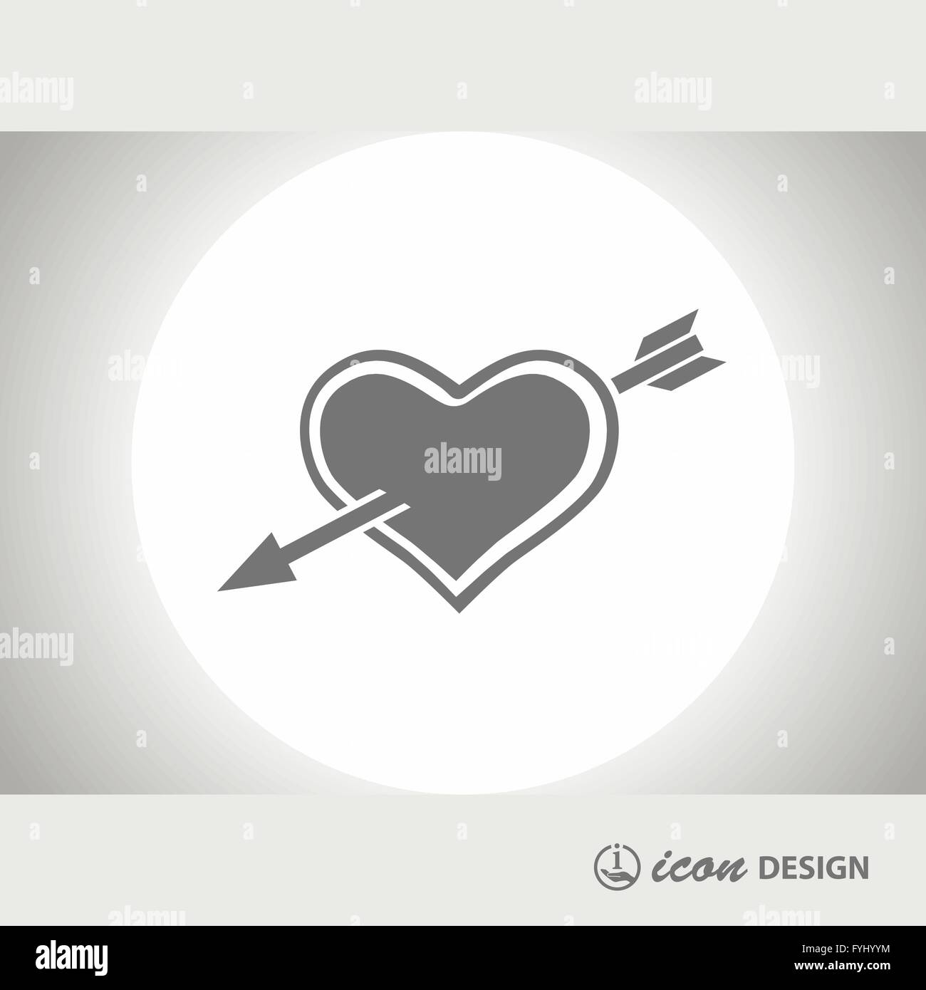 Le pictogramme du coeur et flèche Image Vectorielle Stock - Alamy