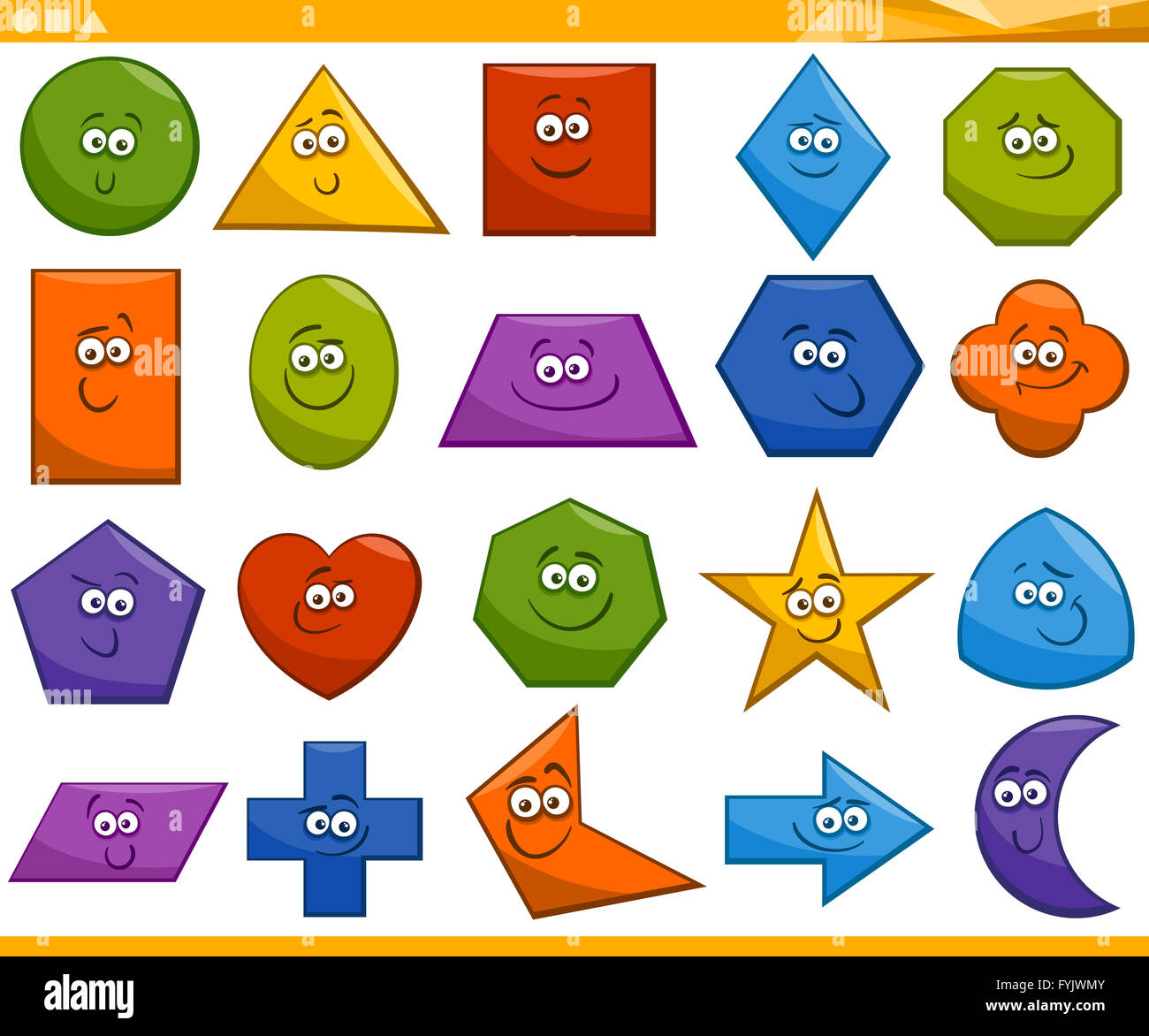 Cartoon formes géométriques de base Photo Stock - Alamy