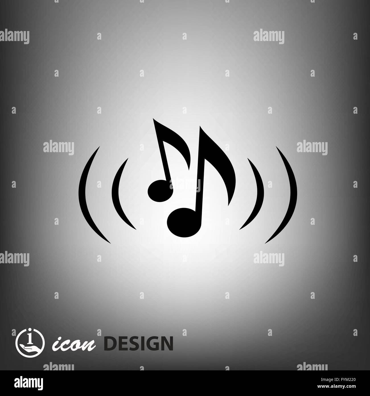 Le pictogramme de note de musique Image Vectorielle Stock - Alamy