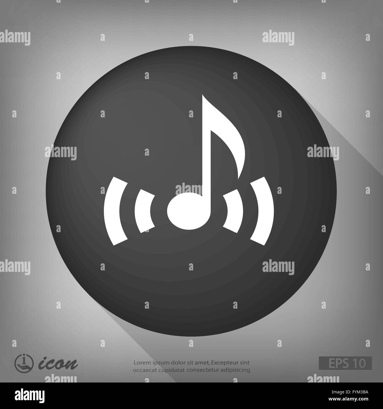 Le pictogramme de note de musique Image Vectorielle Stock - Alamy
