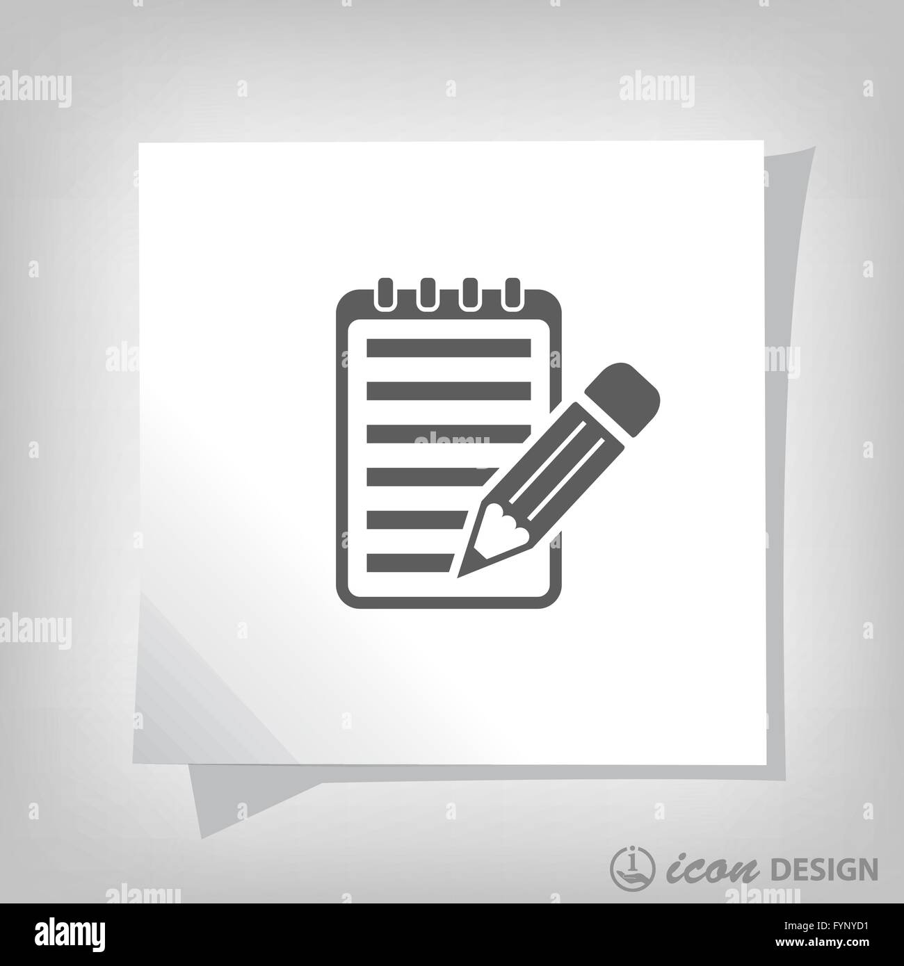 Le pictogramme de la note. Concept de vecteur illustration pour la ...