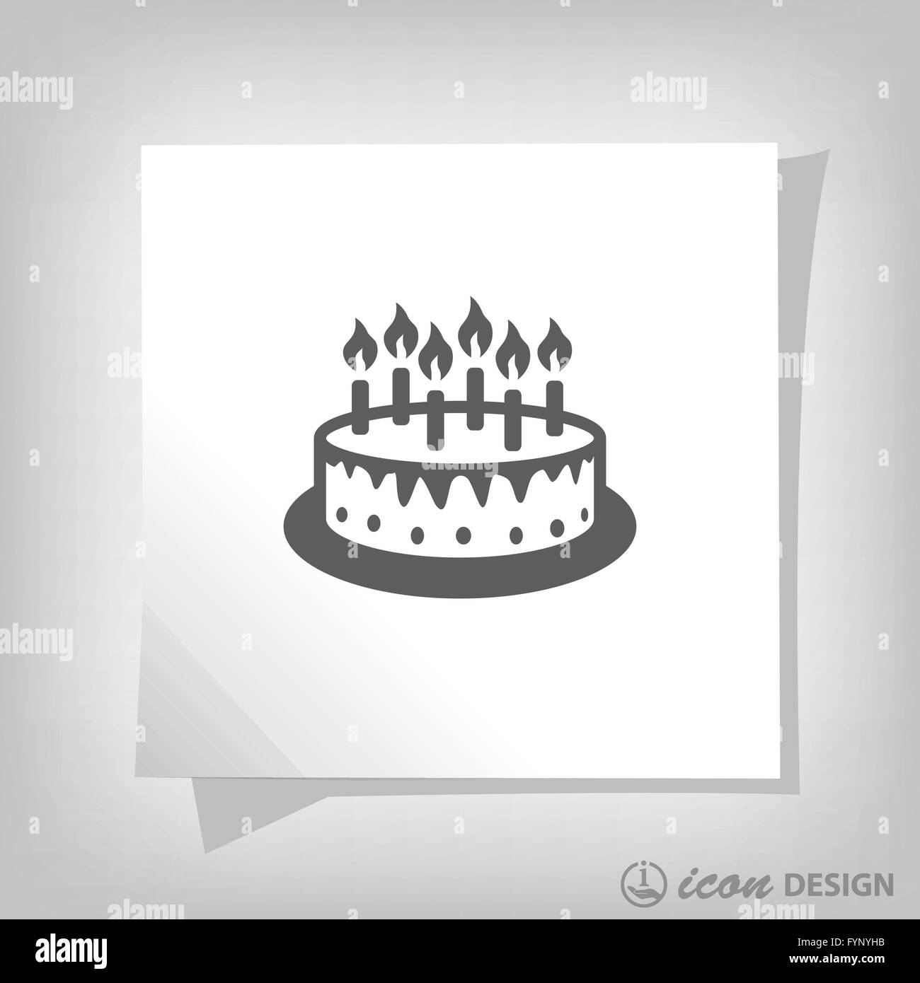 Le pictogramme de gâteau. Concept de vecteur illustration pour la ...