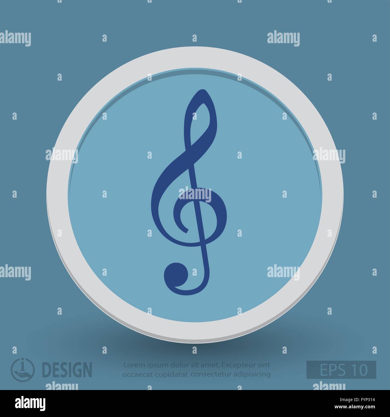 Le pictogramme de la musique touche. Concept de vecteur illustration ...