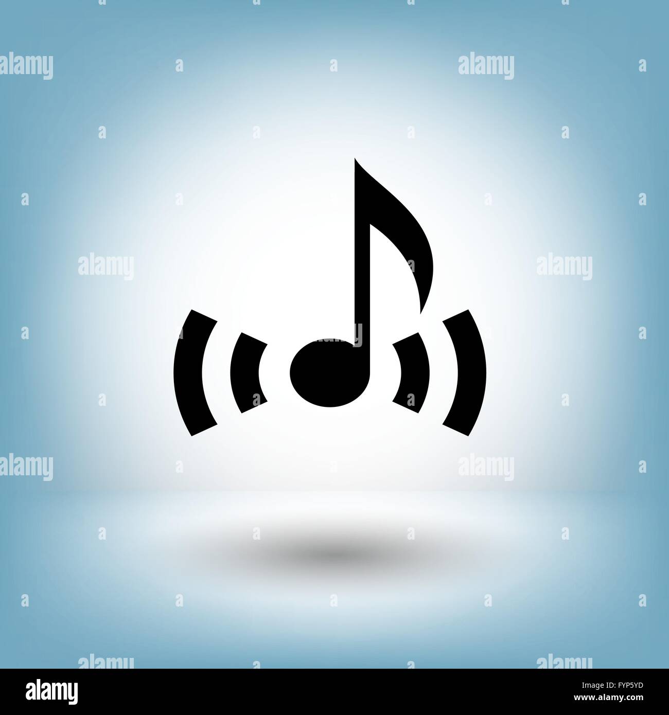 Le pictogramme de note de musique. Concept de vecteur illustration pour ...