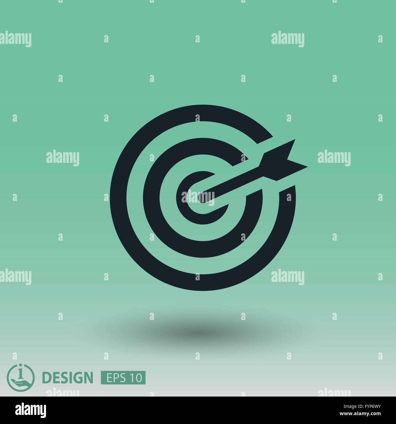 Le pictogramme de l'objectif. Concept de vecteur illustration pour la ...