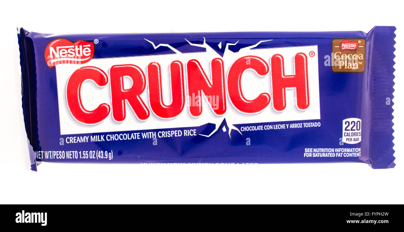 Crunch chocolate candy bar Banque de photographies et d’images à haute ...