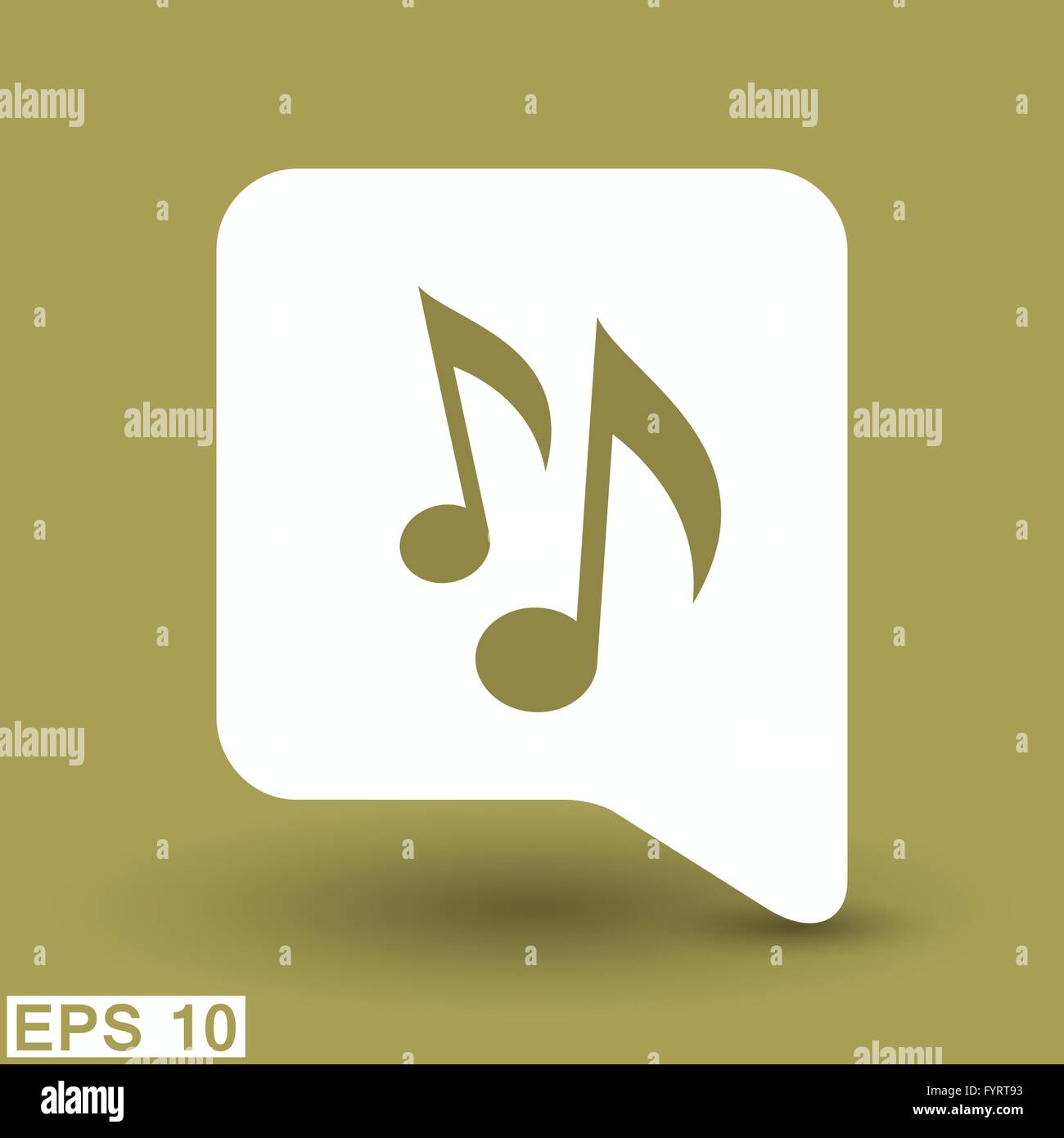 Le pictogramme de note de musique. Concept de vecteur illustration pour ...