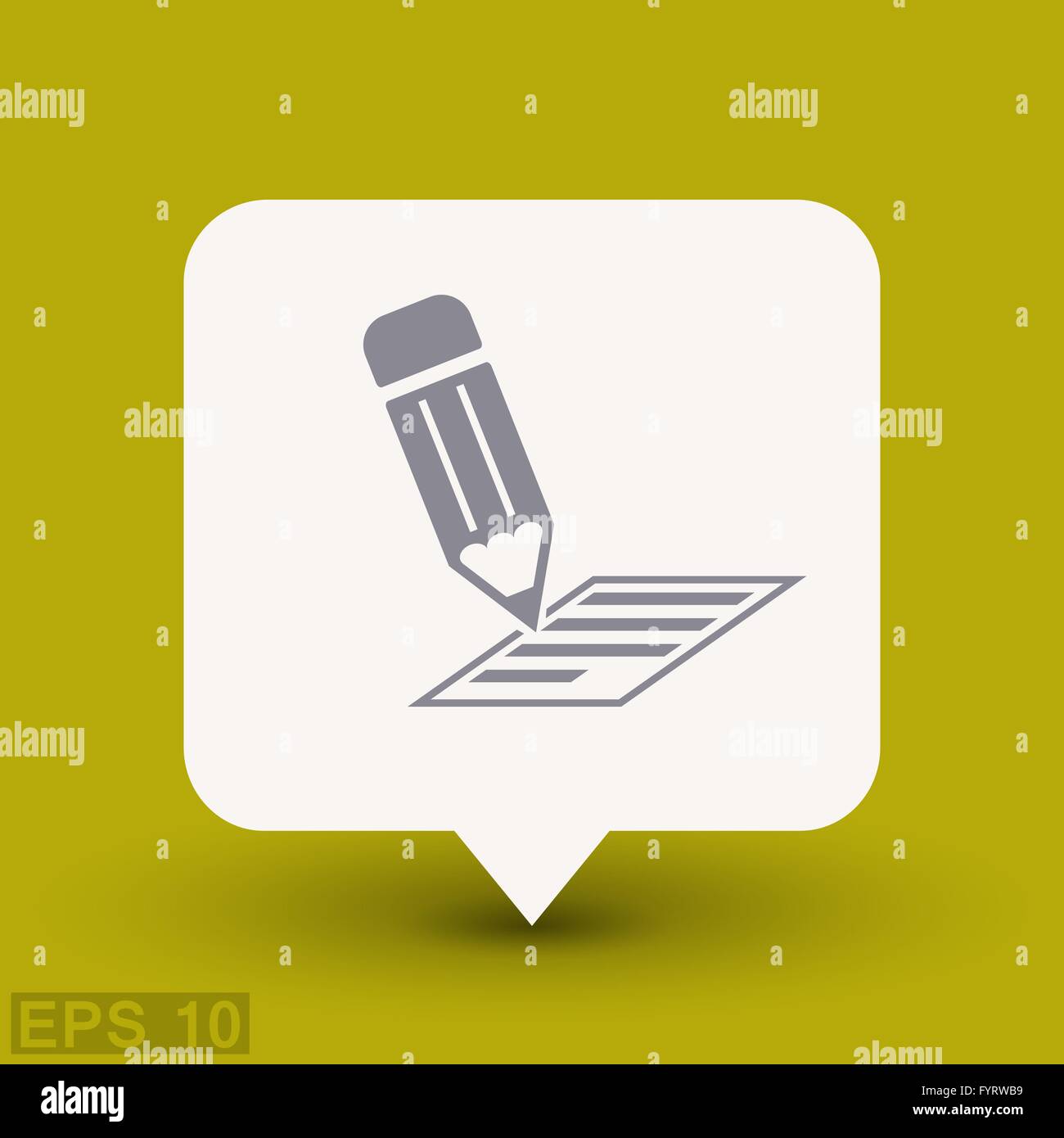 Le pictogramme de la note. Concept de vecteur illustration pour la ...