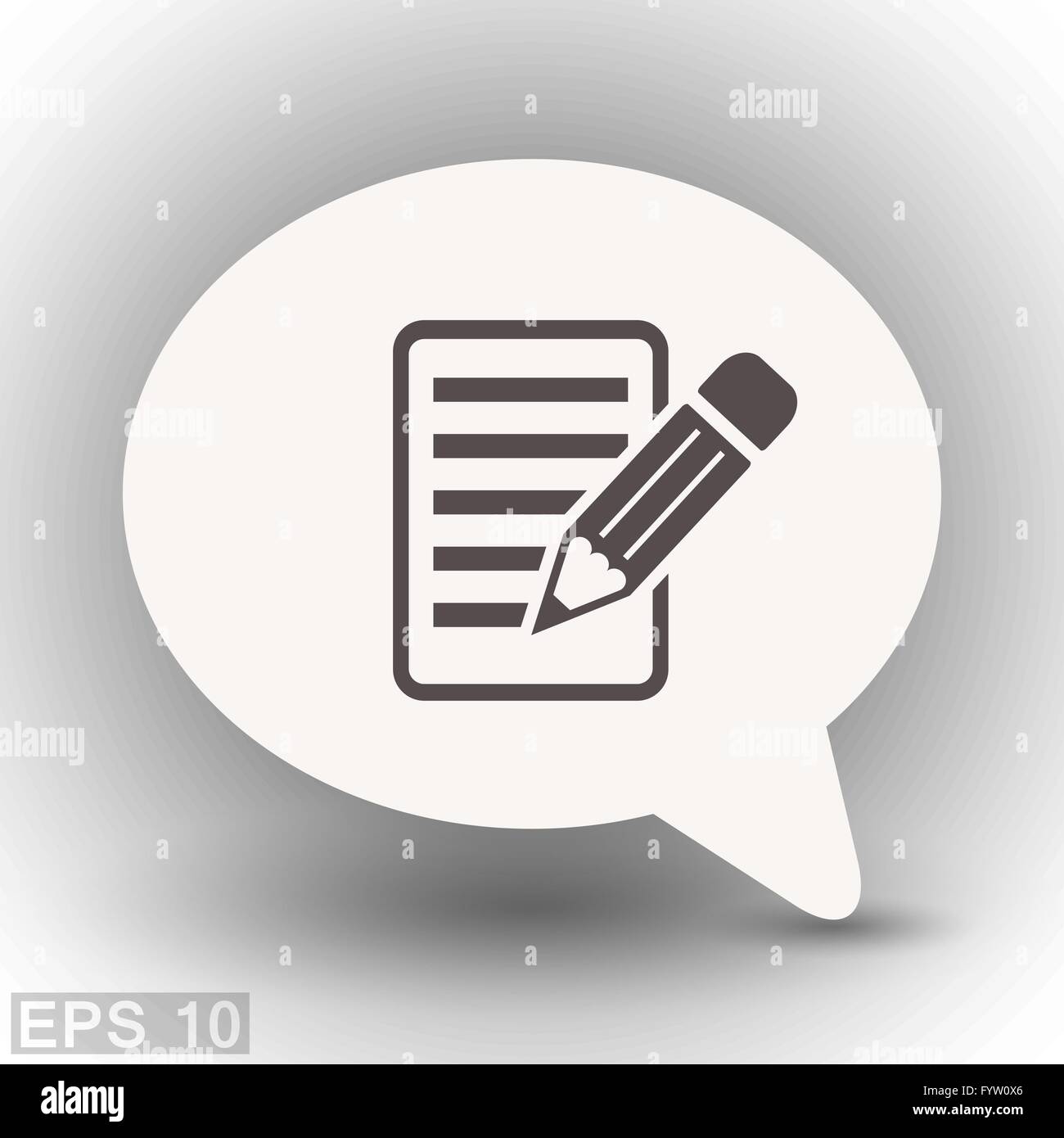 Le pictogramme de la note. Concept de vecteur illustration pour la ...