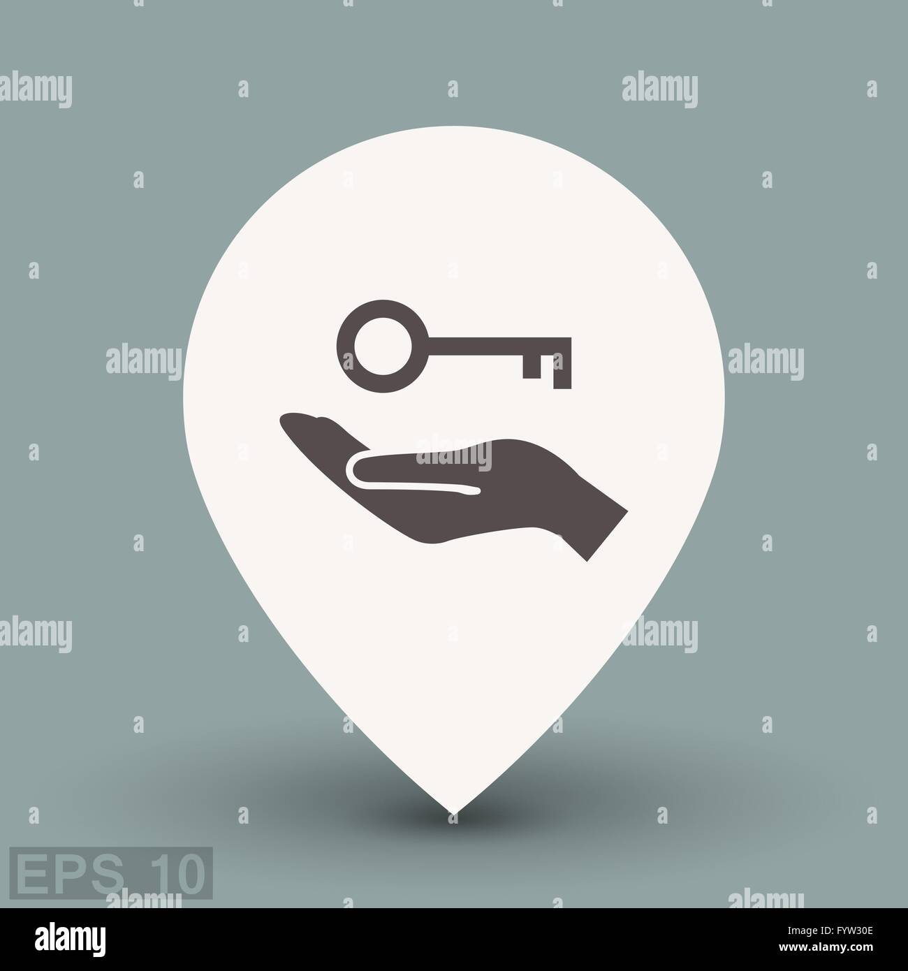 Le pictogramme de clé. Concept de vecteur illustration pour la ...