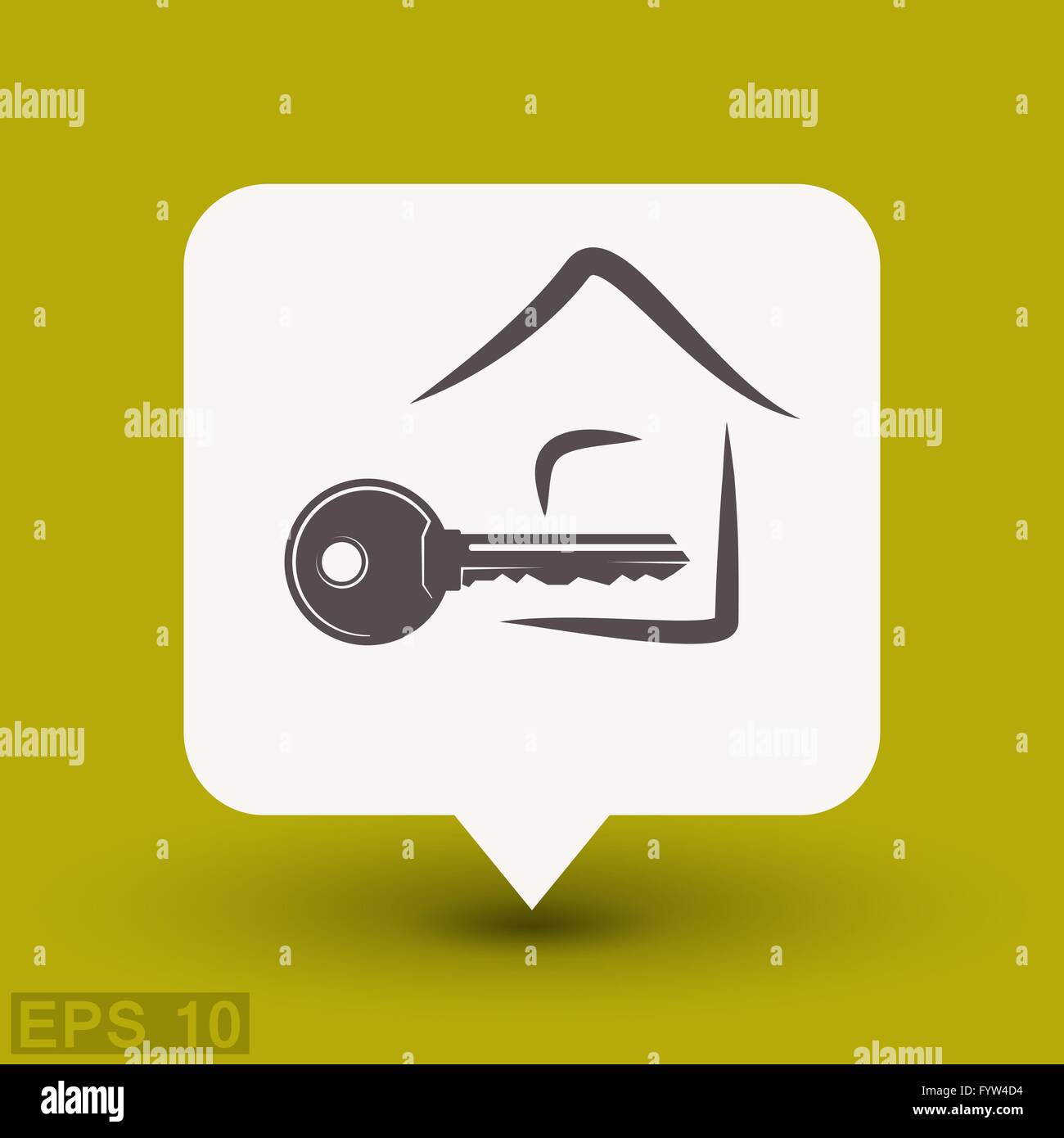 Le pictogramme de clé. Concept de vecteur illustration pour la ...