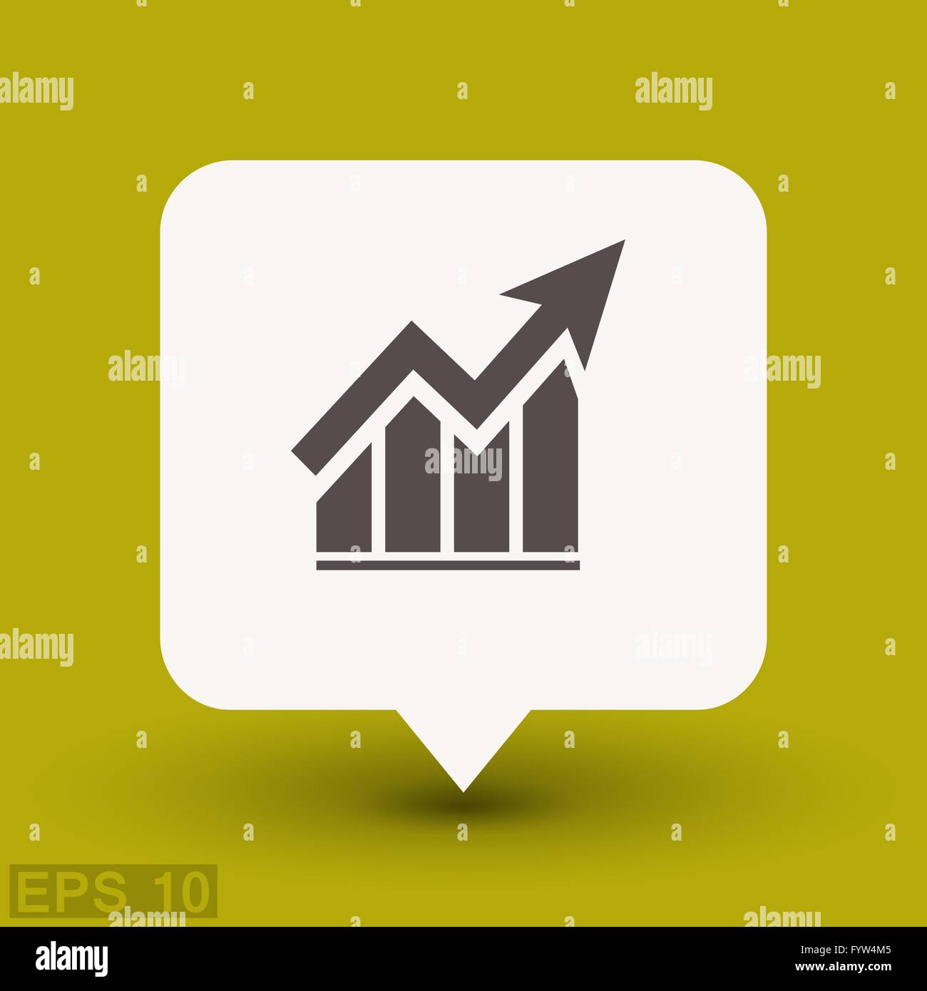 Le pictogramme du graphique. Concept de vecteur illustration pour la ...