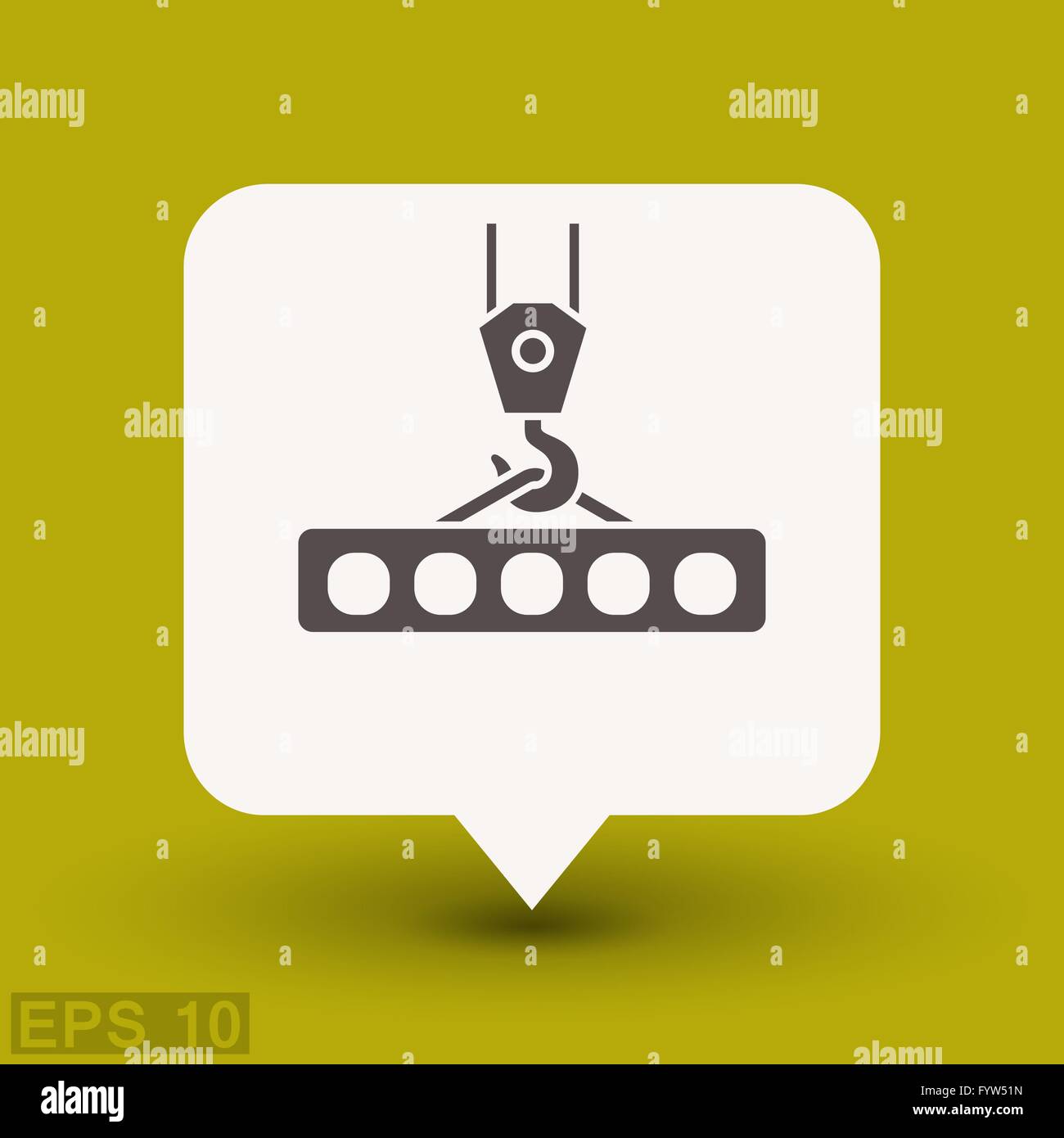 Le pictogramme du crochet de grue. Concept de vecteur illustration pour ...