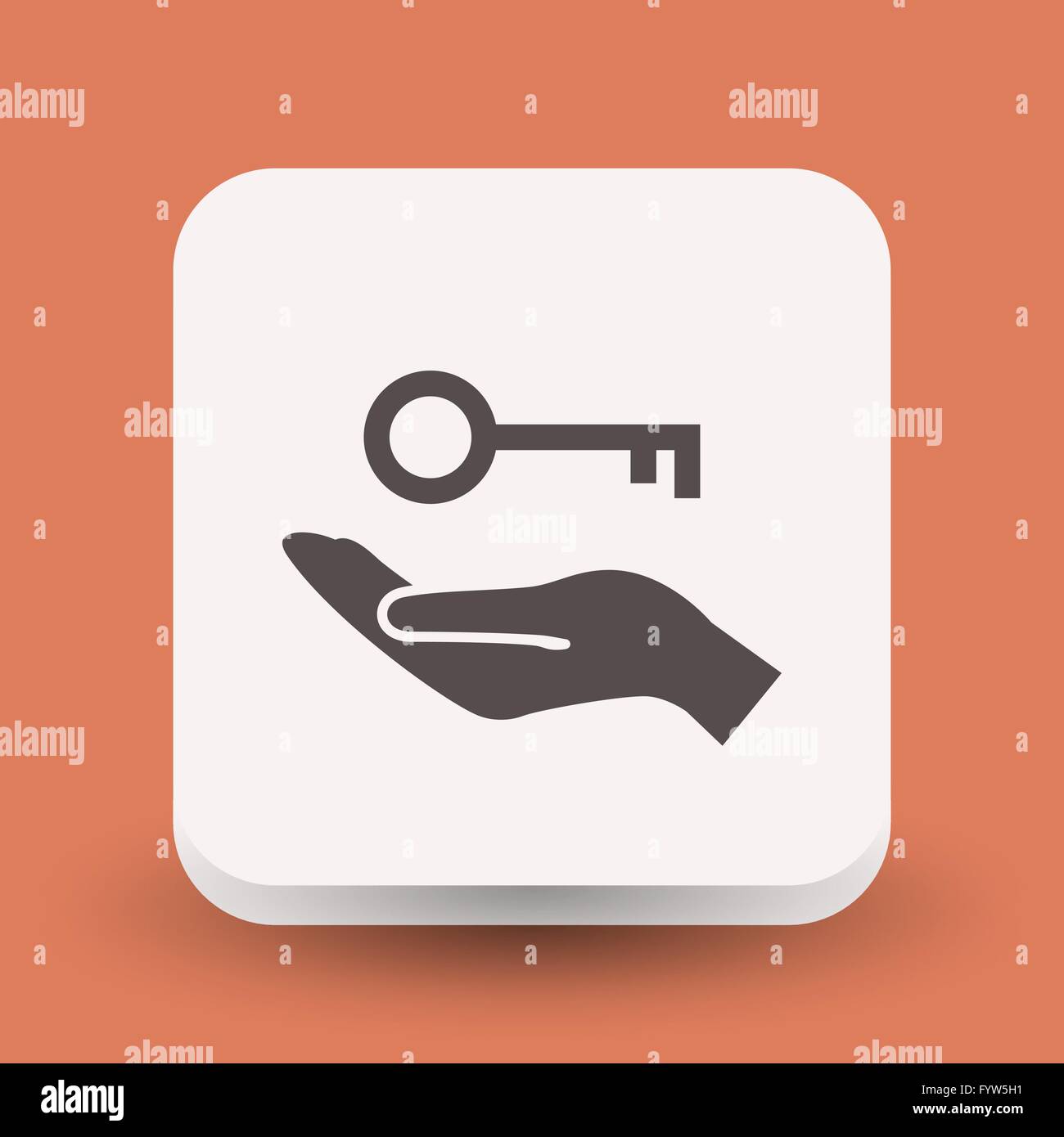 Le pictogramme de clé. Concept de vecteur illustration pour la ...