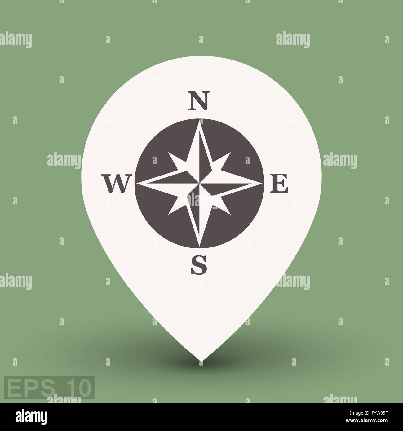 Le pictogramme de boussole. Concept de vecteur illustration pour la ...