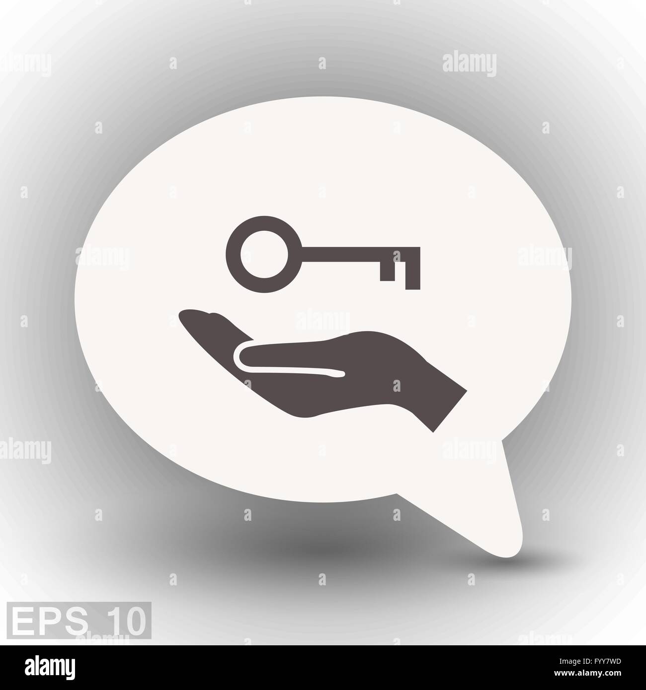 Le pictogramme de clé. Concept de vecteur illustration pour la ...