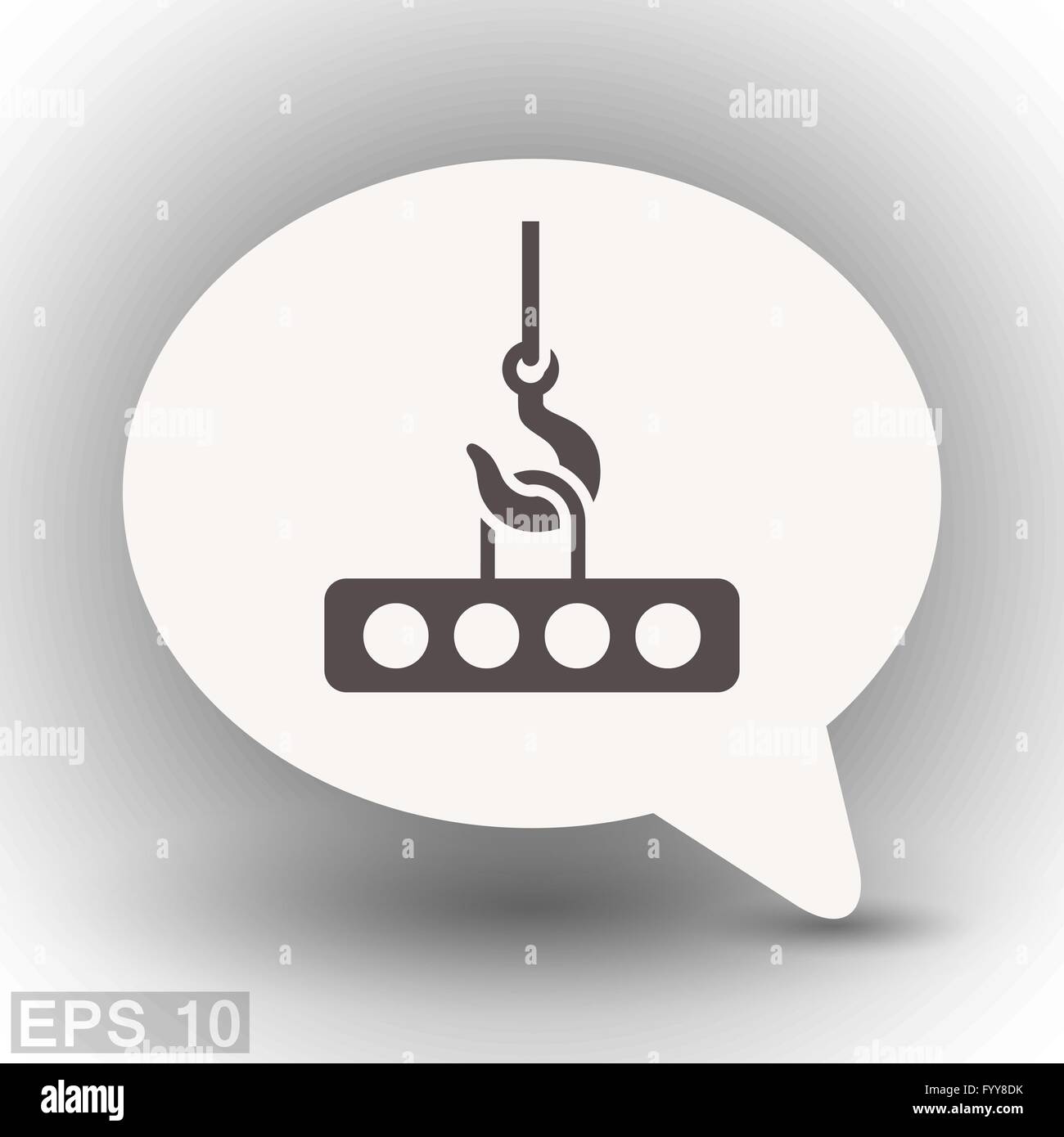 Le pictogramme du crochet de grue. Concept de vecteur illustration pour ...