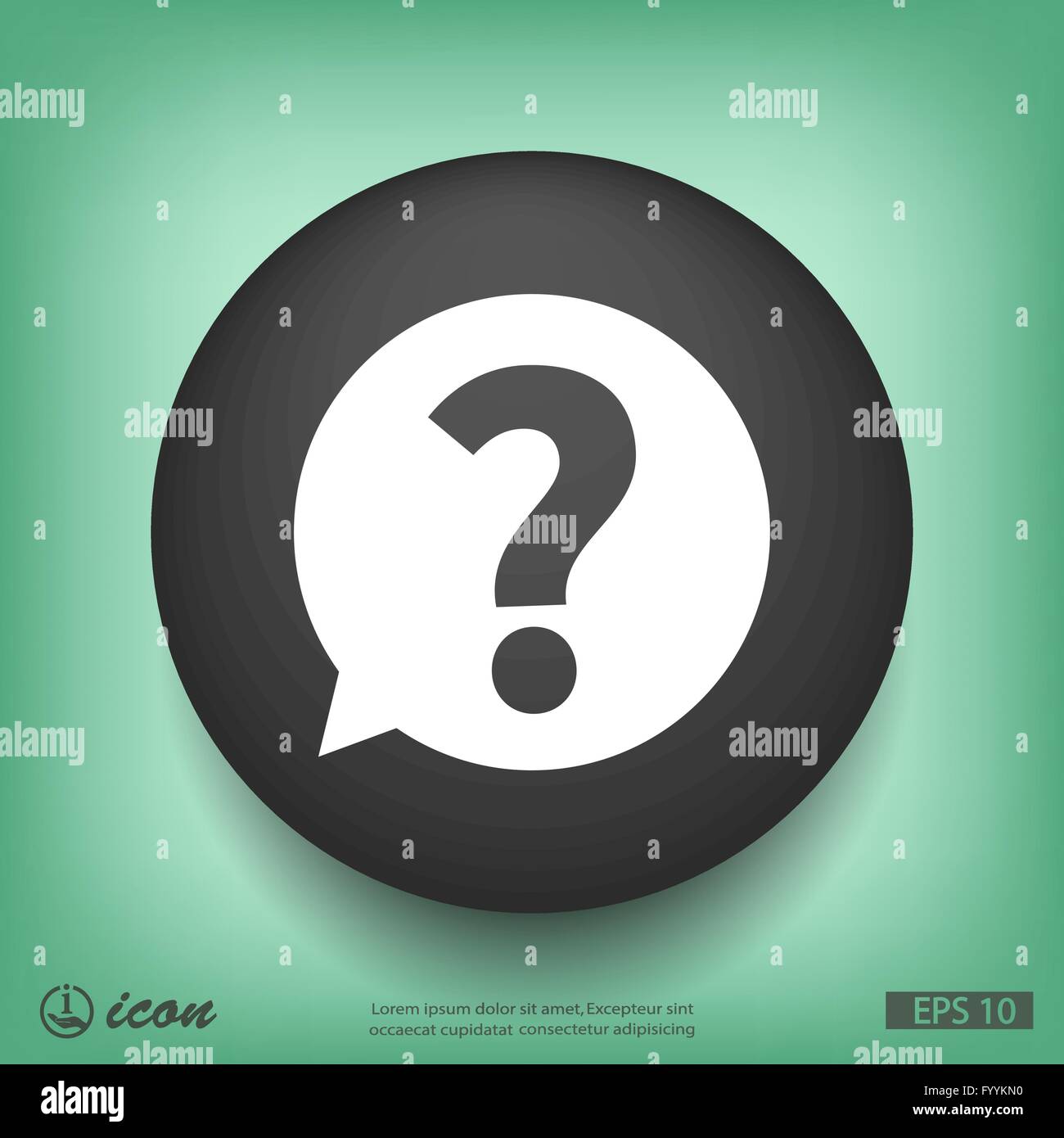 Le pictogramme de question mark Image Vectorielle Stock - Alamy