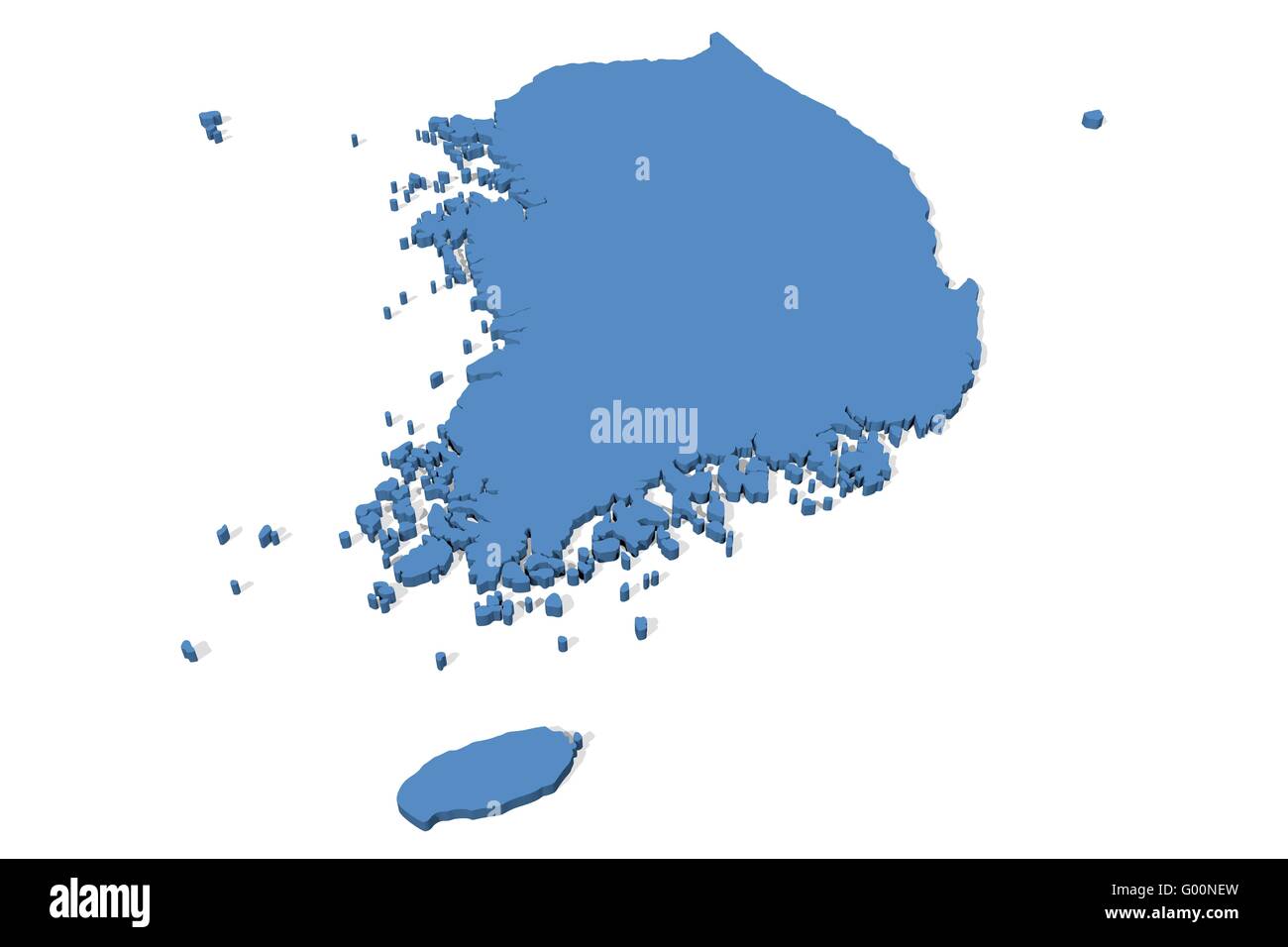 Carte de la Corée du Sud Photo Stock - Alamy