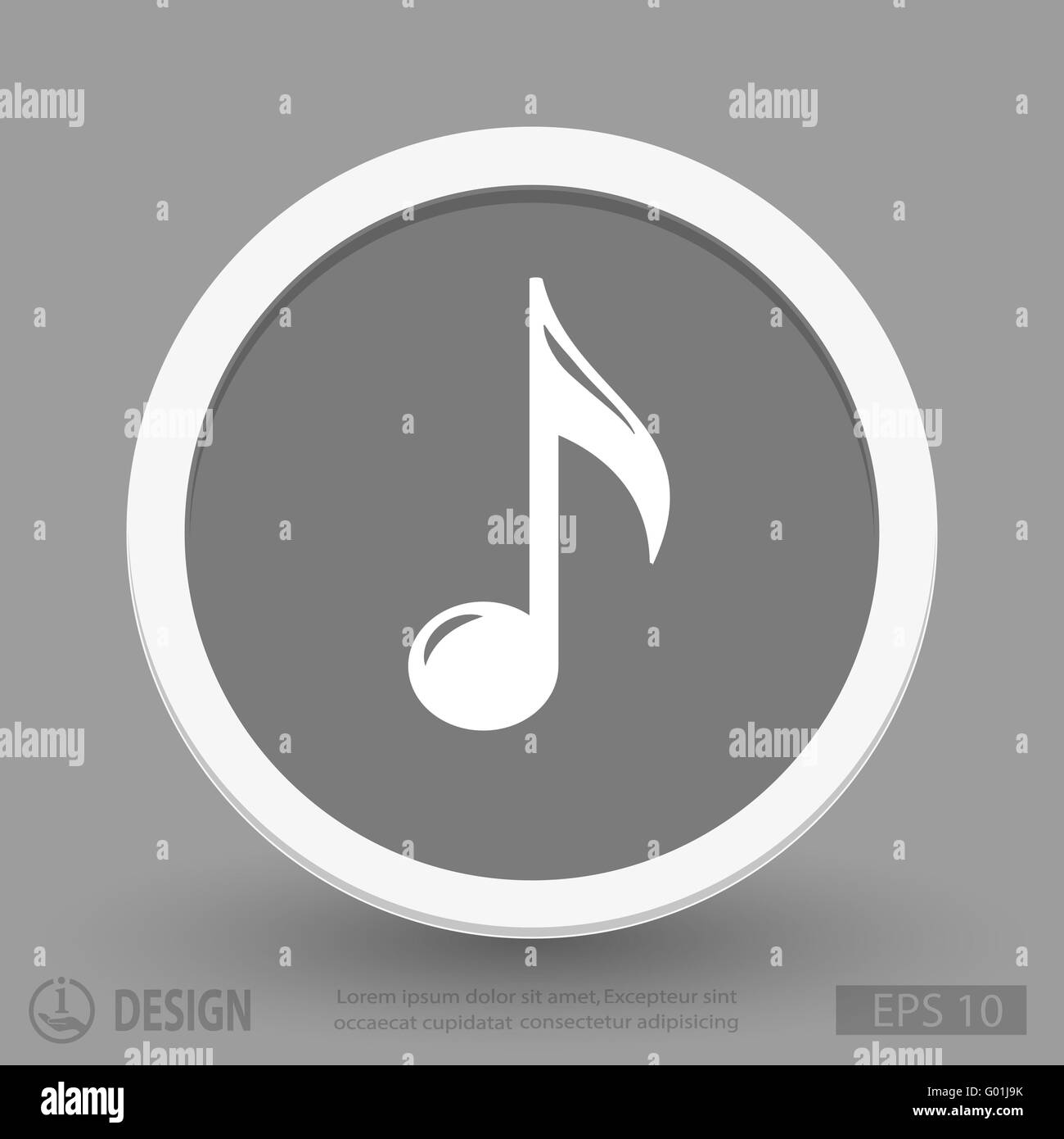 Le pictogramme de note de musique Image Vectorielle Stock - Alamy