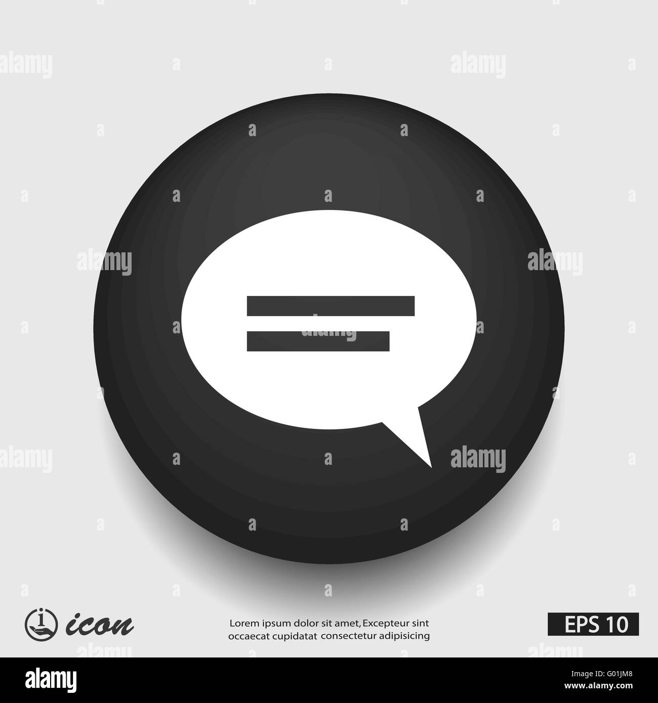 Le pictogramme de message ou chat Image Vectorielle Stock - Alamy