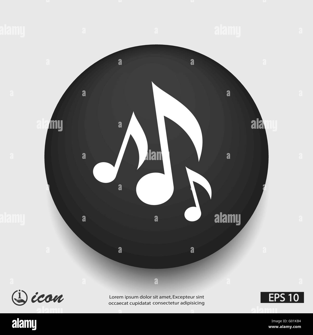 Le pictogramme de note de musique Image Vectorielle Stock - Alamy