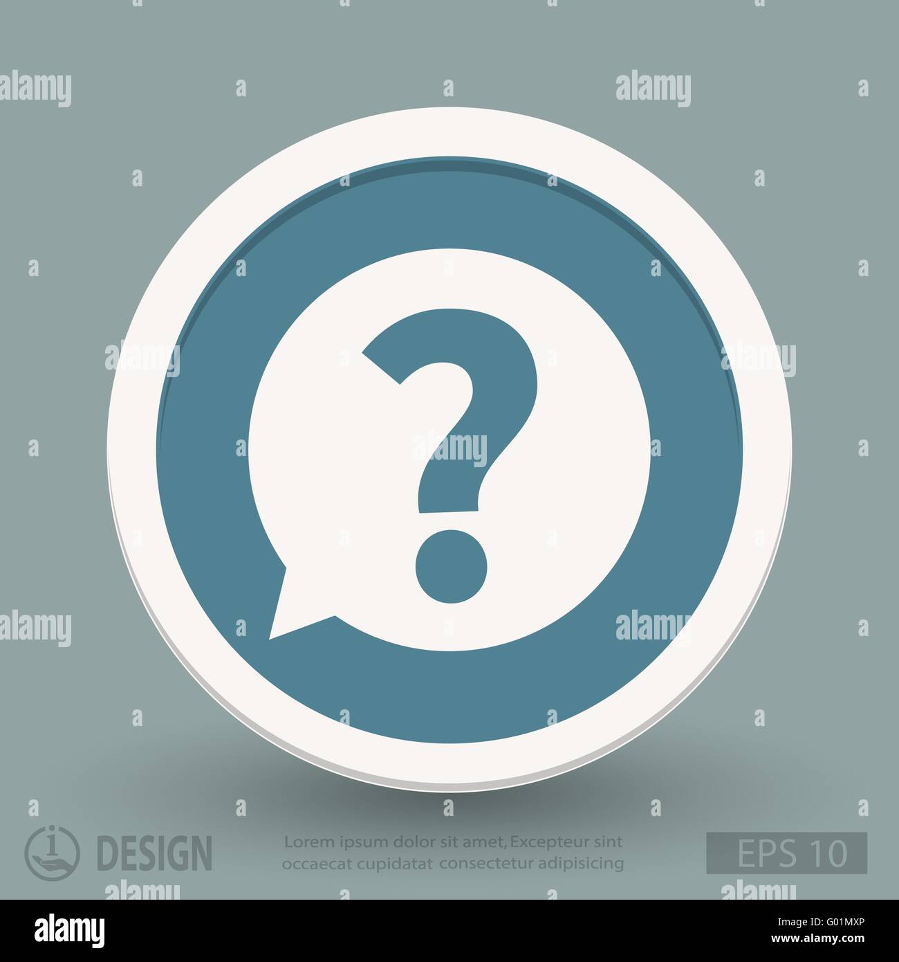 Le pictogramme de question mark Image Vectorielle Stock - Alamy