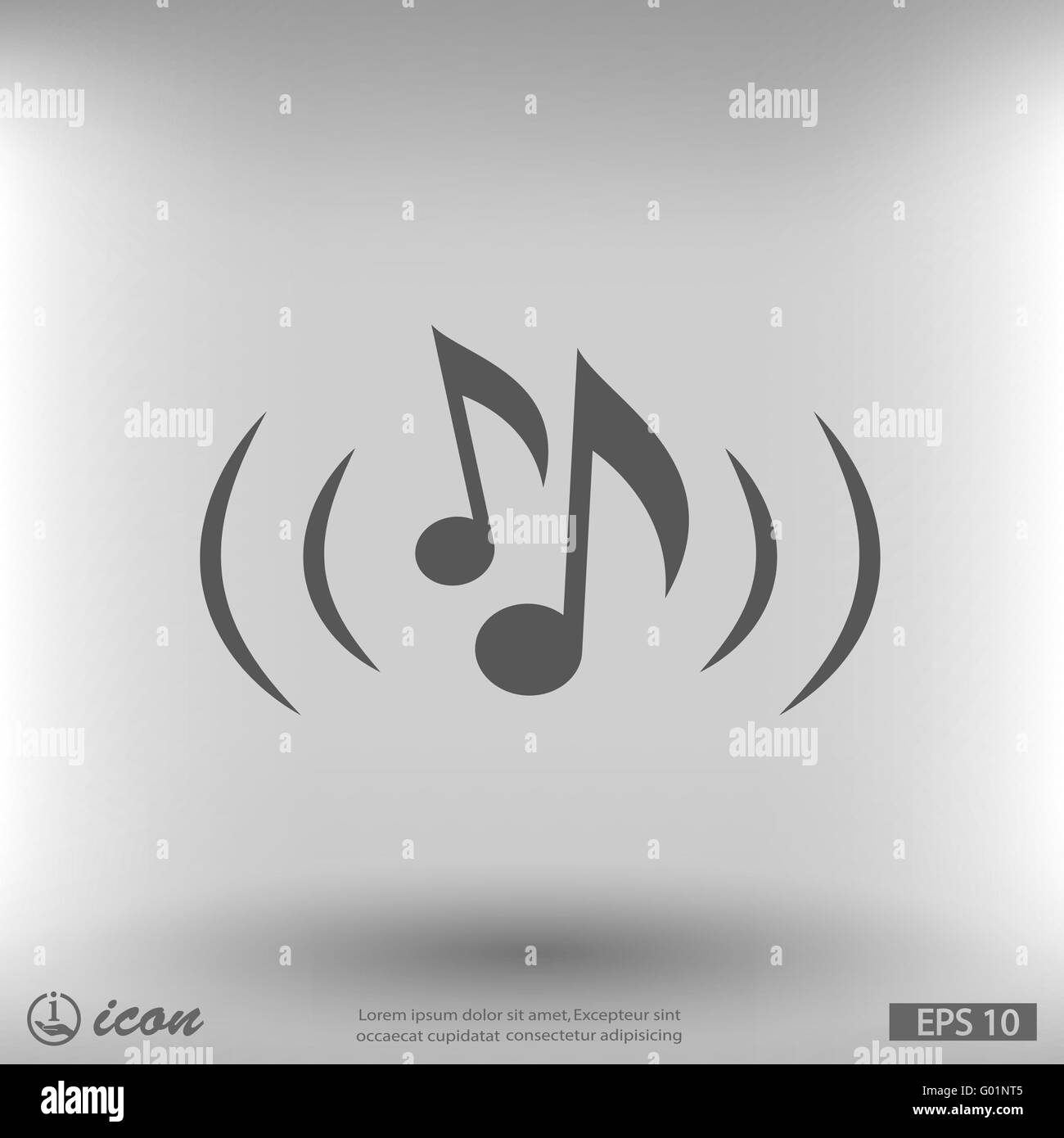 Le pictogramme de note de musique Image Vectorielle Stock - Alamy
