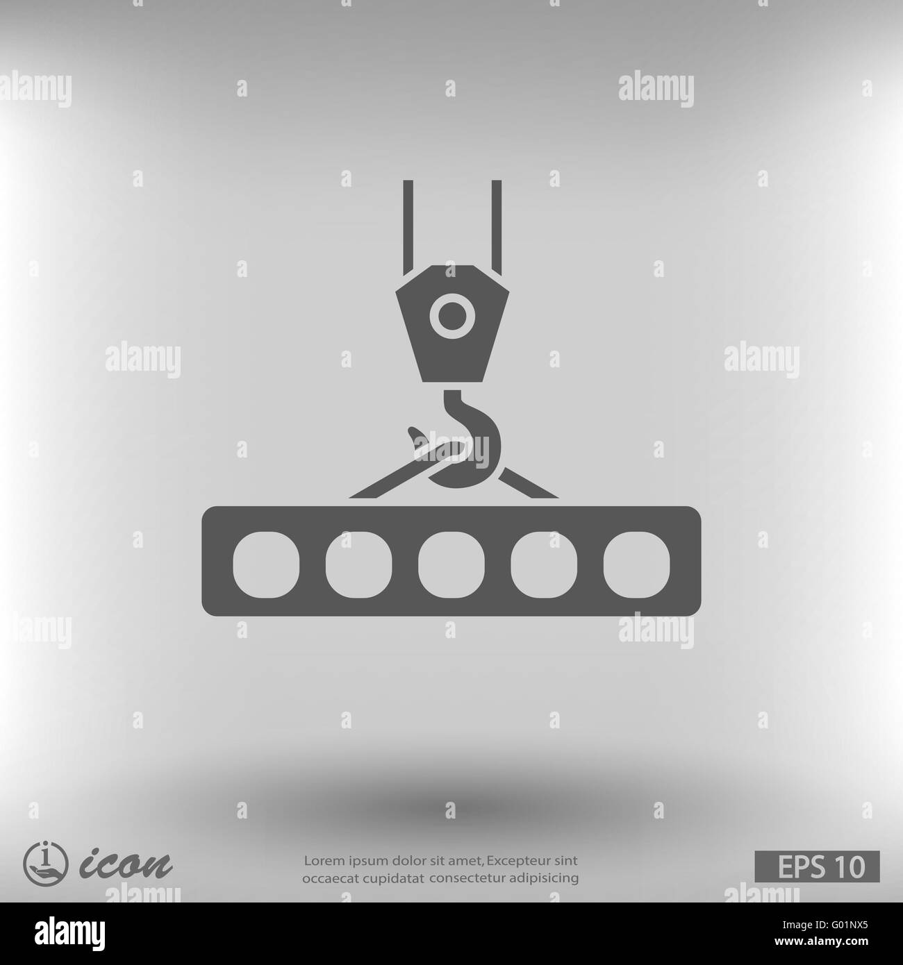 Le pictogramme du crochet de grue Image Vectorielle Stock - Alamy