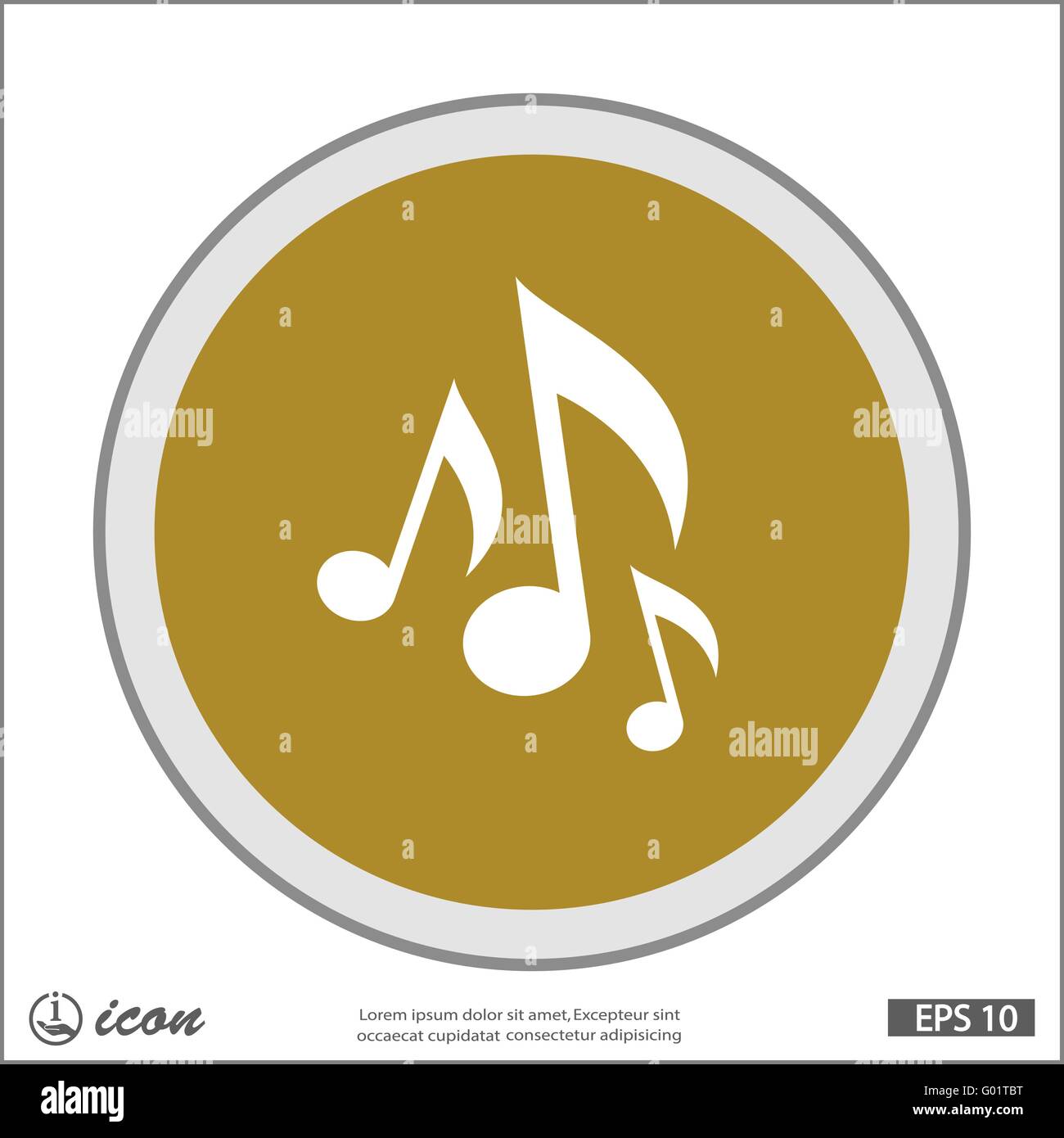 Le pictogramme de note de musique Image Vectorielle Stock - Alamy