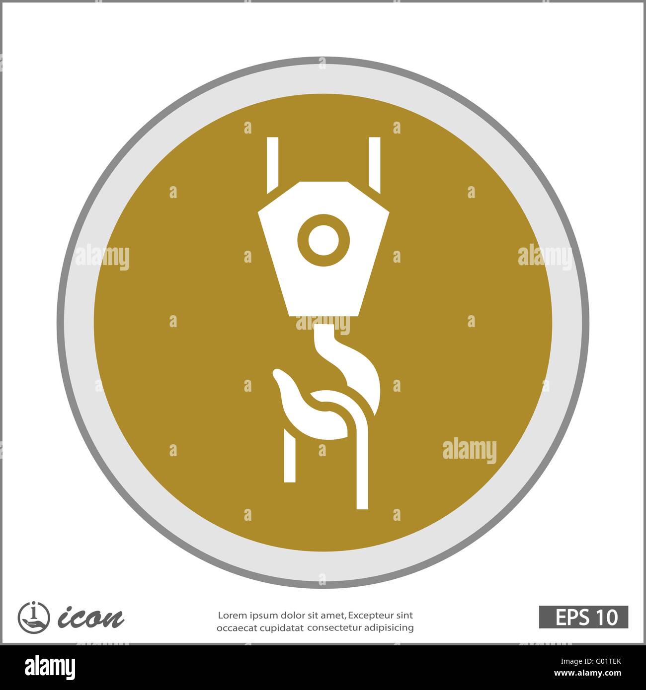 Le pictogramme du crochet de grue Image Vectorielle Stock - Alamy