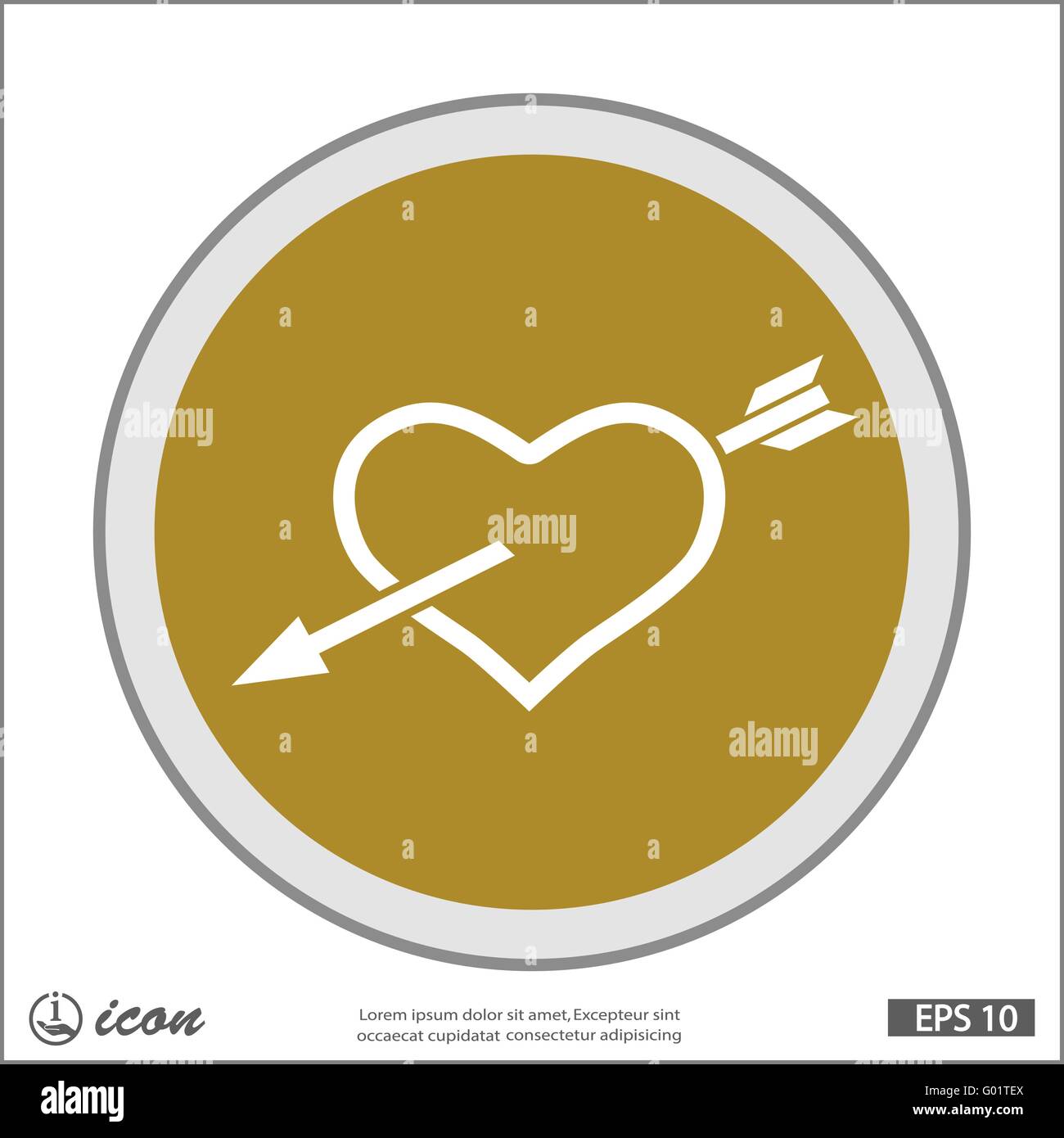 Le pictogramme du coeur et flèche Image Vectorielle Stock - Alamy