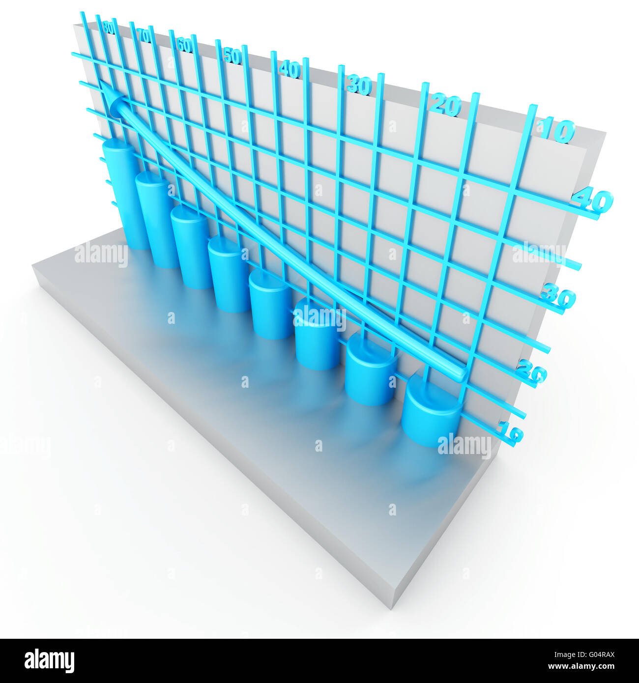 Colonnes bleues 3d Banque de photographies et d’images à haute ...