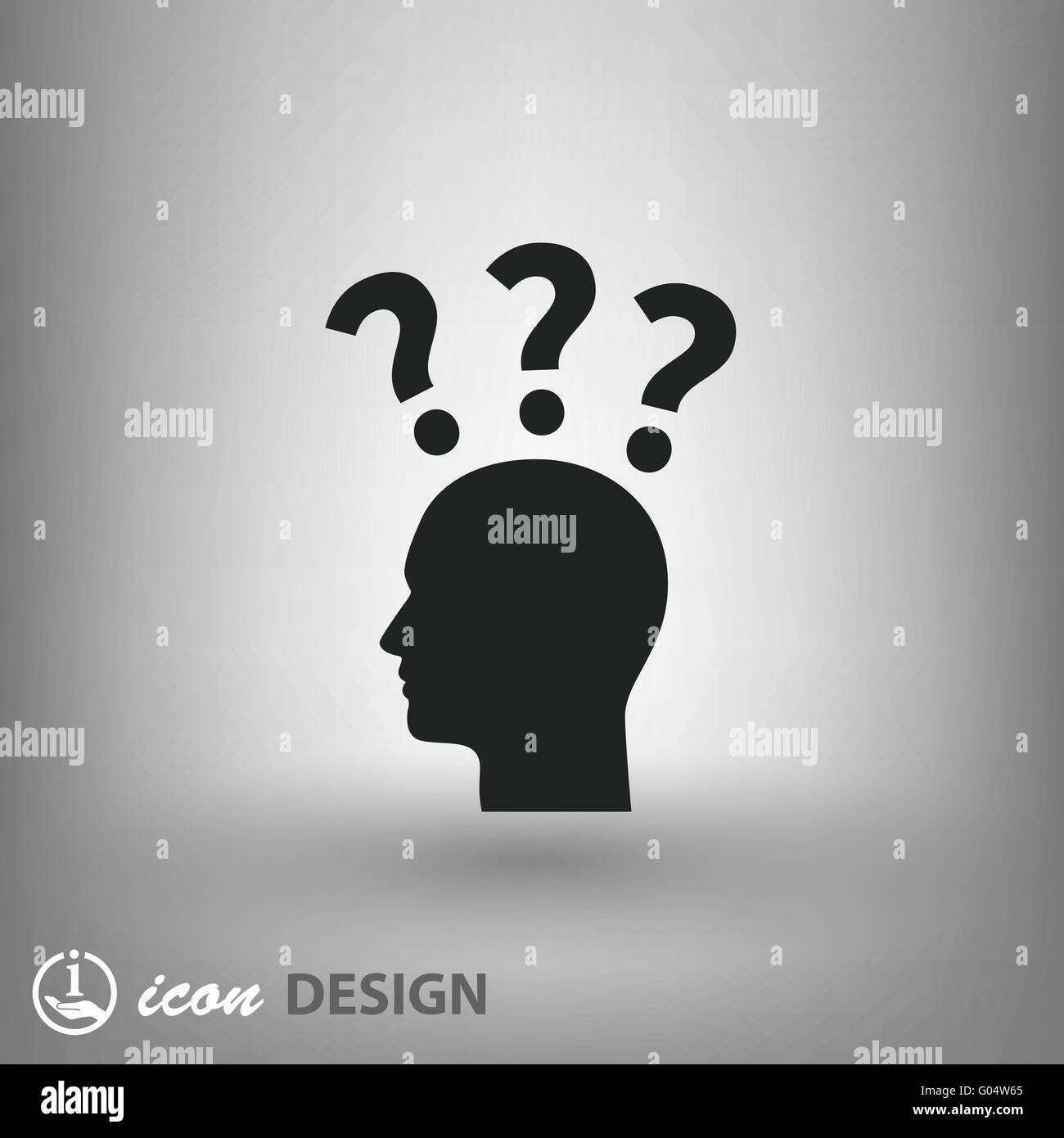 Le pictogramme de point d'interrogation et de l'homme Image Vectorielle ...