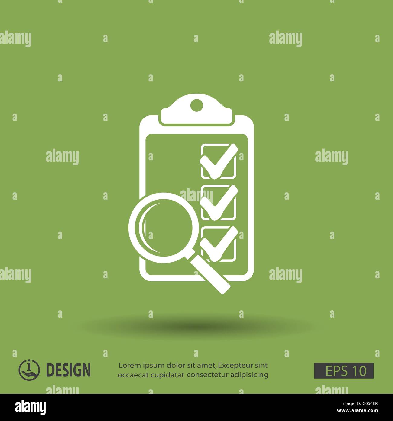 Le pictogramme de liste de contrôle. Concept de vecteur illustration ...