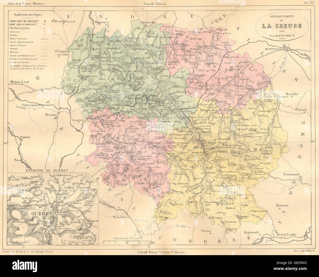 Carte de la creuse Banque de photographies et d’images à haute ...