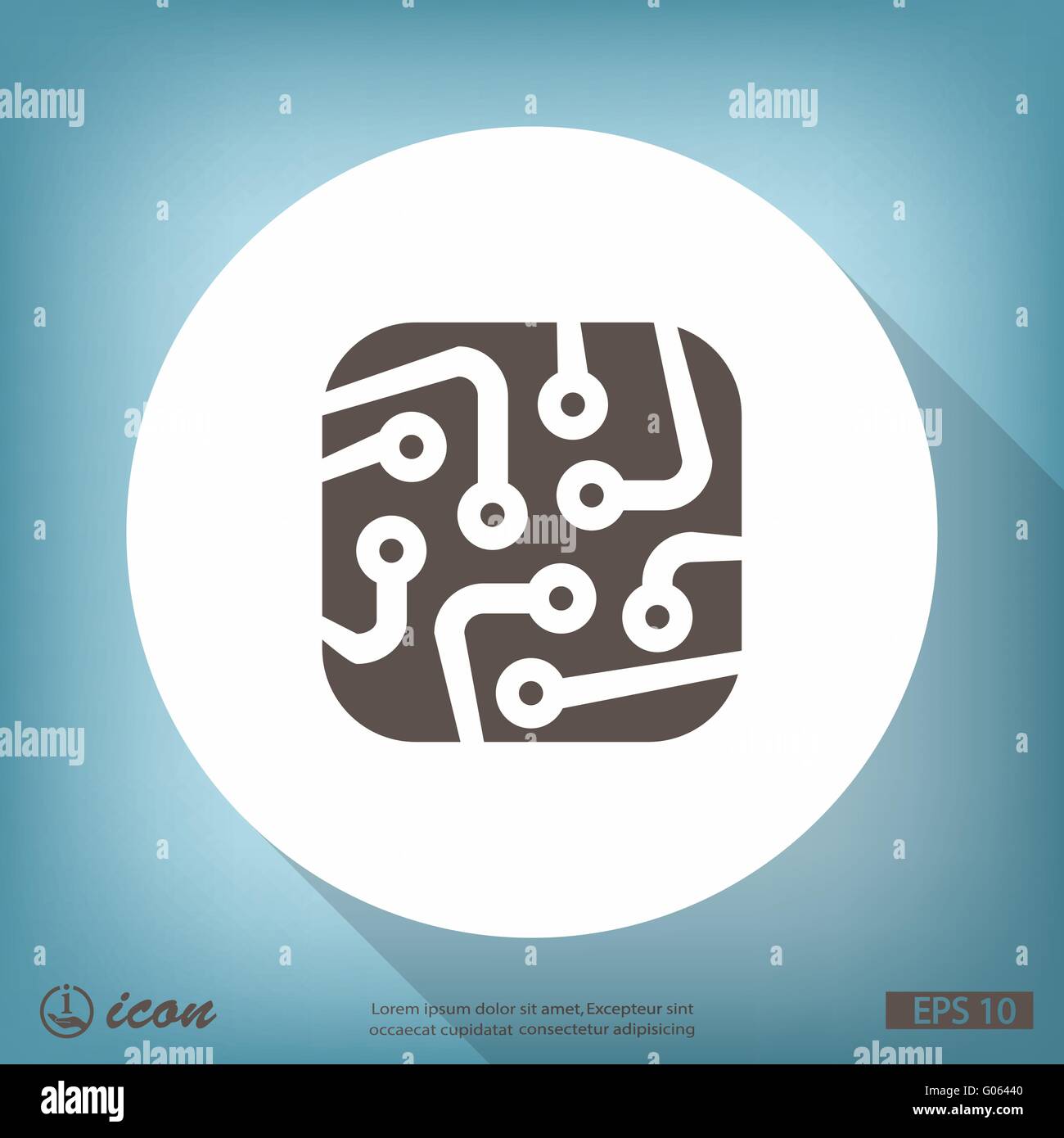 Le pictogramme de circuit imprimé. Concept de vecteur illustration pour ...