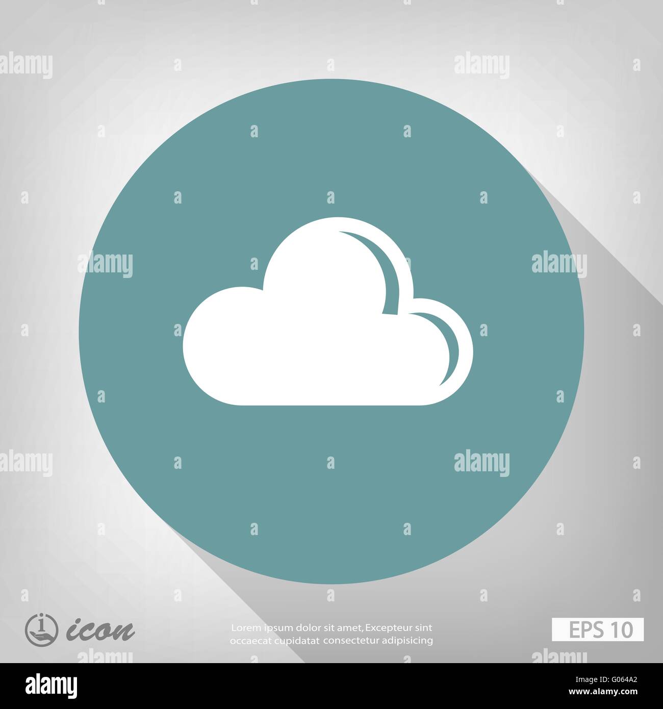 Le pictogramme du cloud. Concept de vecteur illustration pour la ...