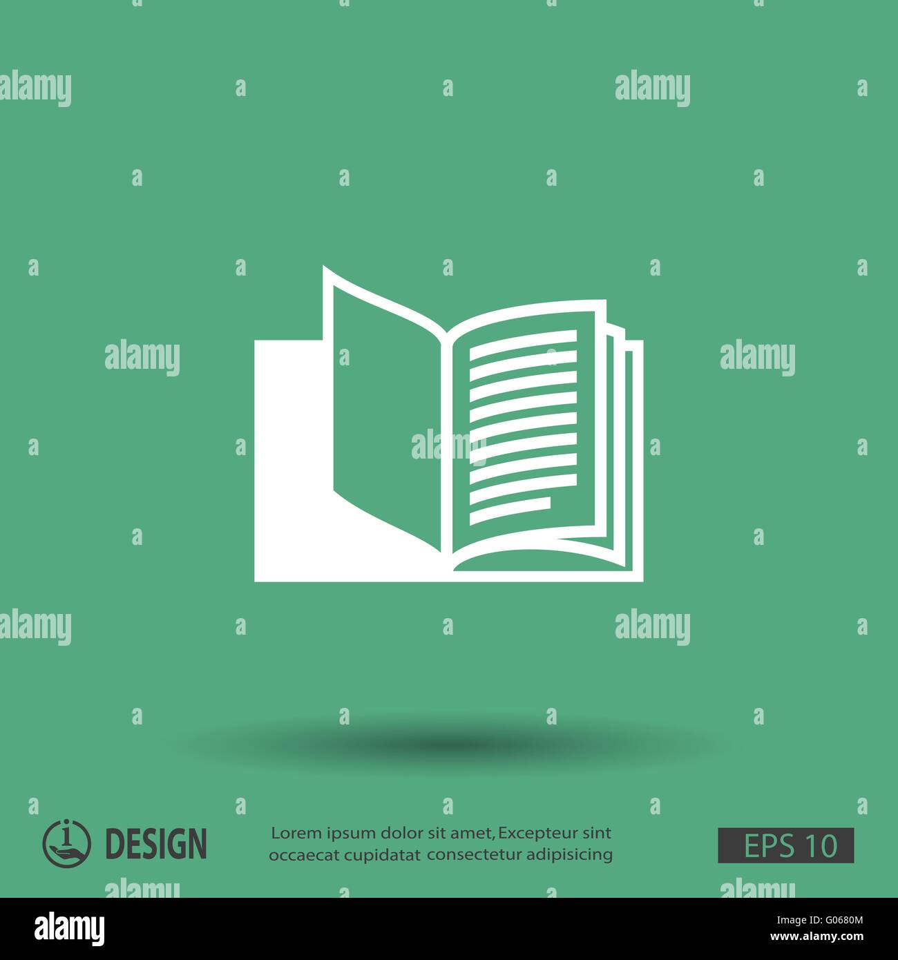 Le pictogramme du livre. Concept de vecteur illustration pour la ...