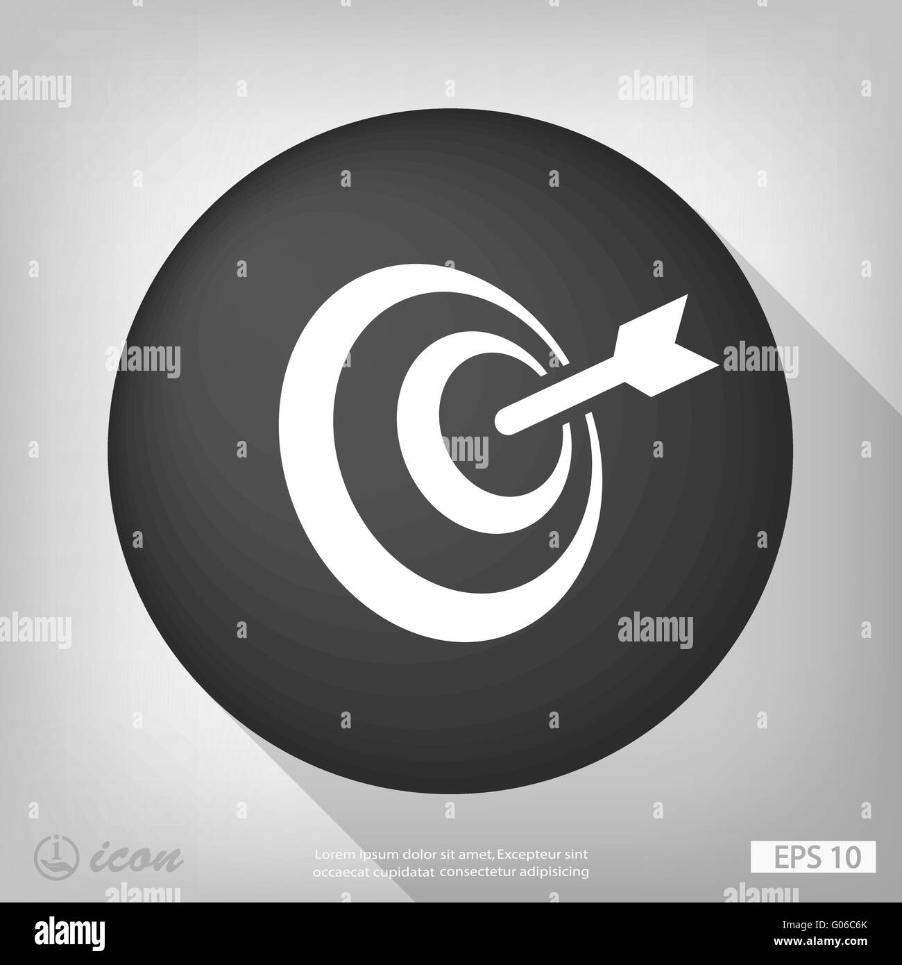 Le pictogramme de l'objectif. Concept de vecteur illustration pour la ...