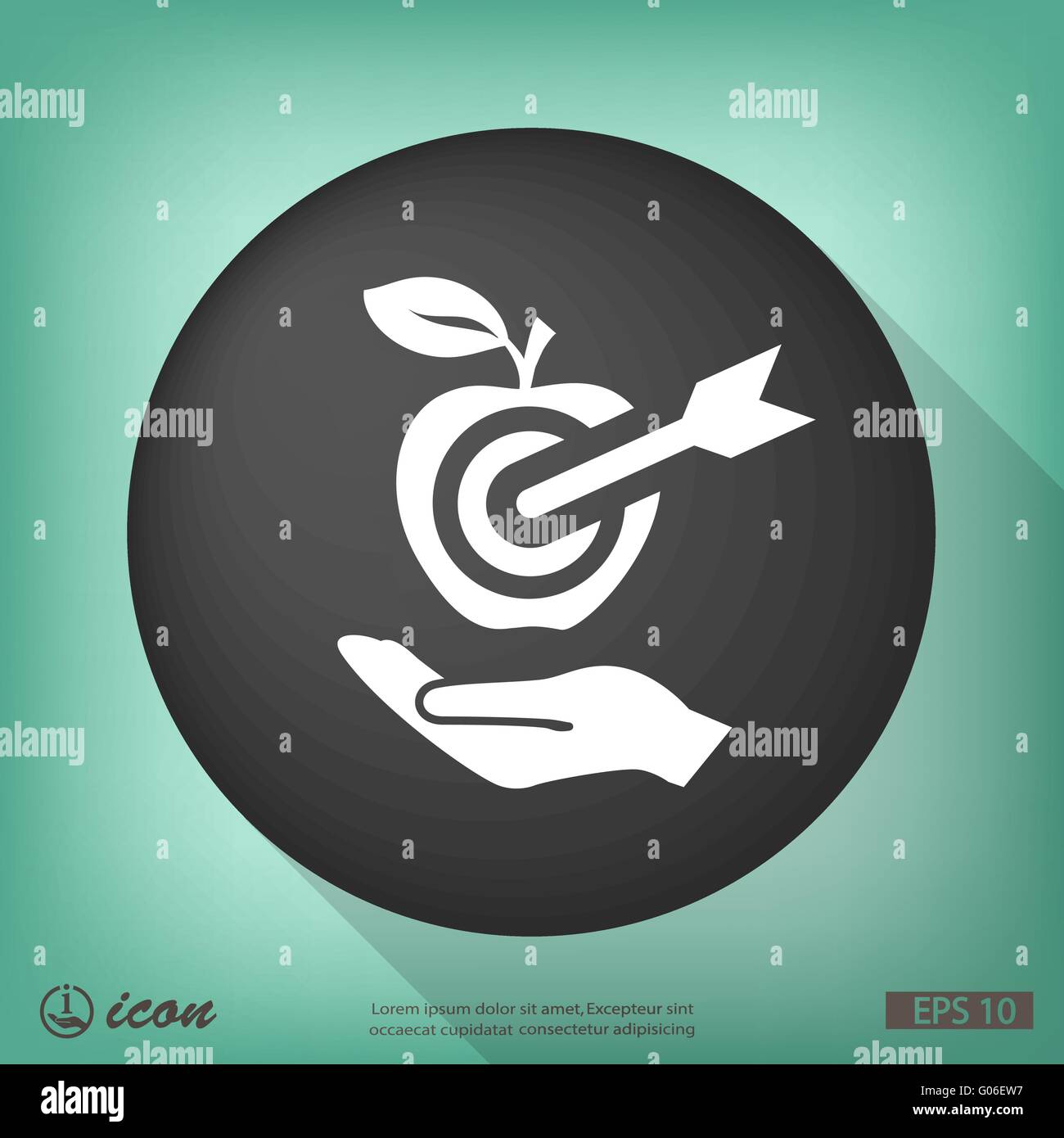 Le pictogramme de l'objectif. Concept de vecteur illustration pour la ...