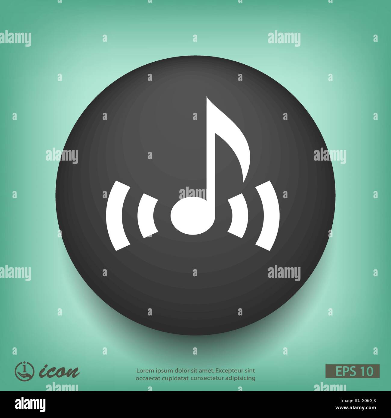 Le pictogramme de note de musique Image Vectorielle Stock - Alamy